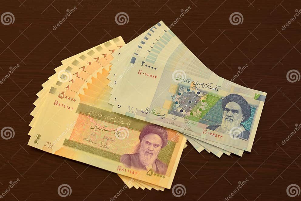 Iranian Banknotes, 20000 Rials and 50000 Rials Stock Photo - Image of ...
