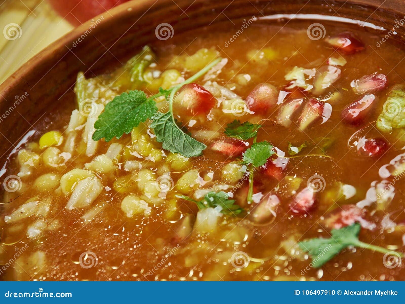 Iranian Pomegranate Soup stock photo. Image of anar - 106497910