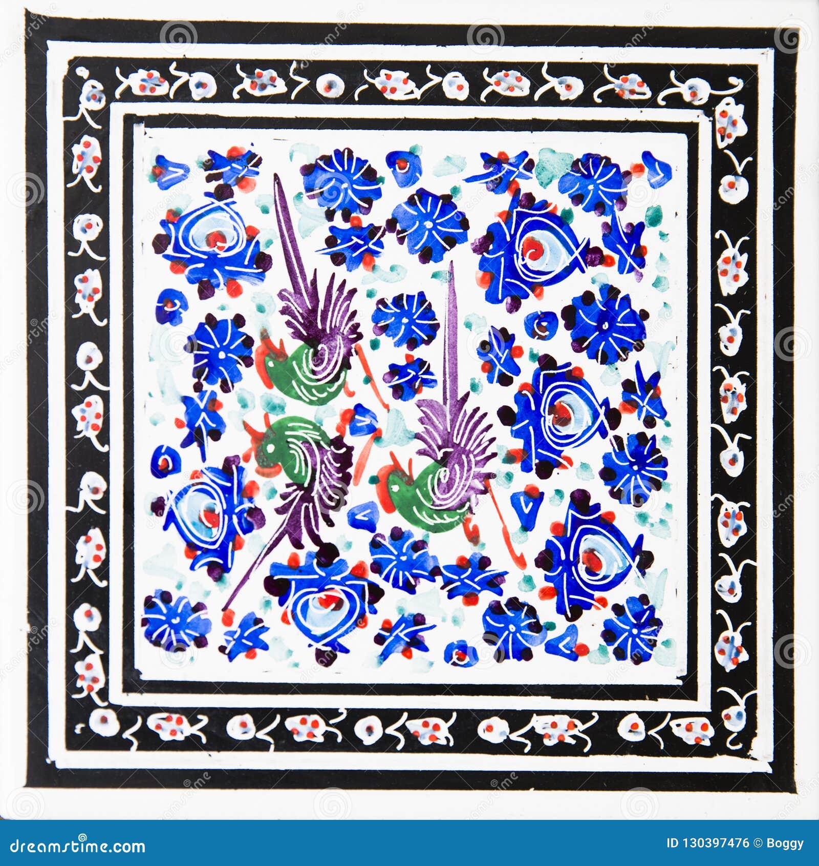 Iranian Decorative Ceramic Tiles Stock Photo - Image of orient ...