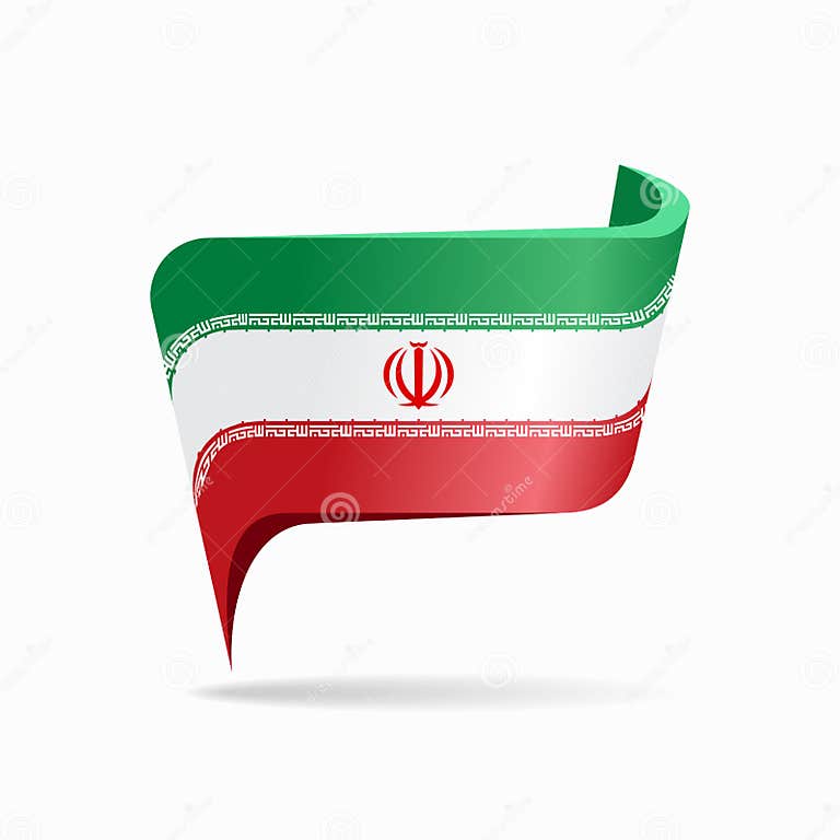 Iranian Flag Map Pointer Layout. Vector Illustration. Stock Vector ...
