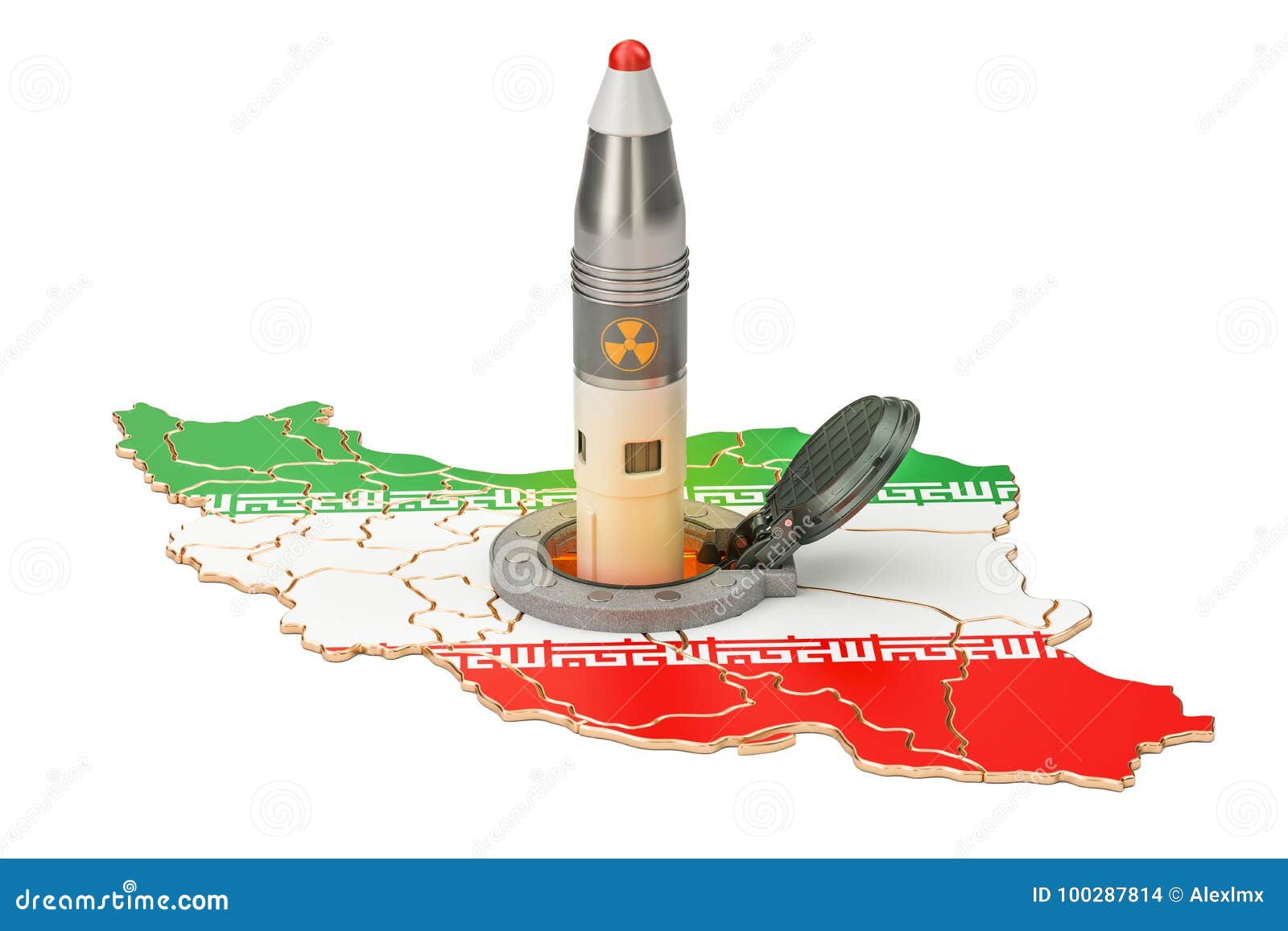Iranian Missile Warning Sign Vector Illustration | CartoonDealer.com ...