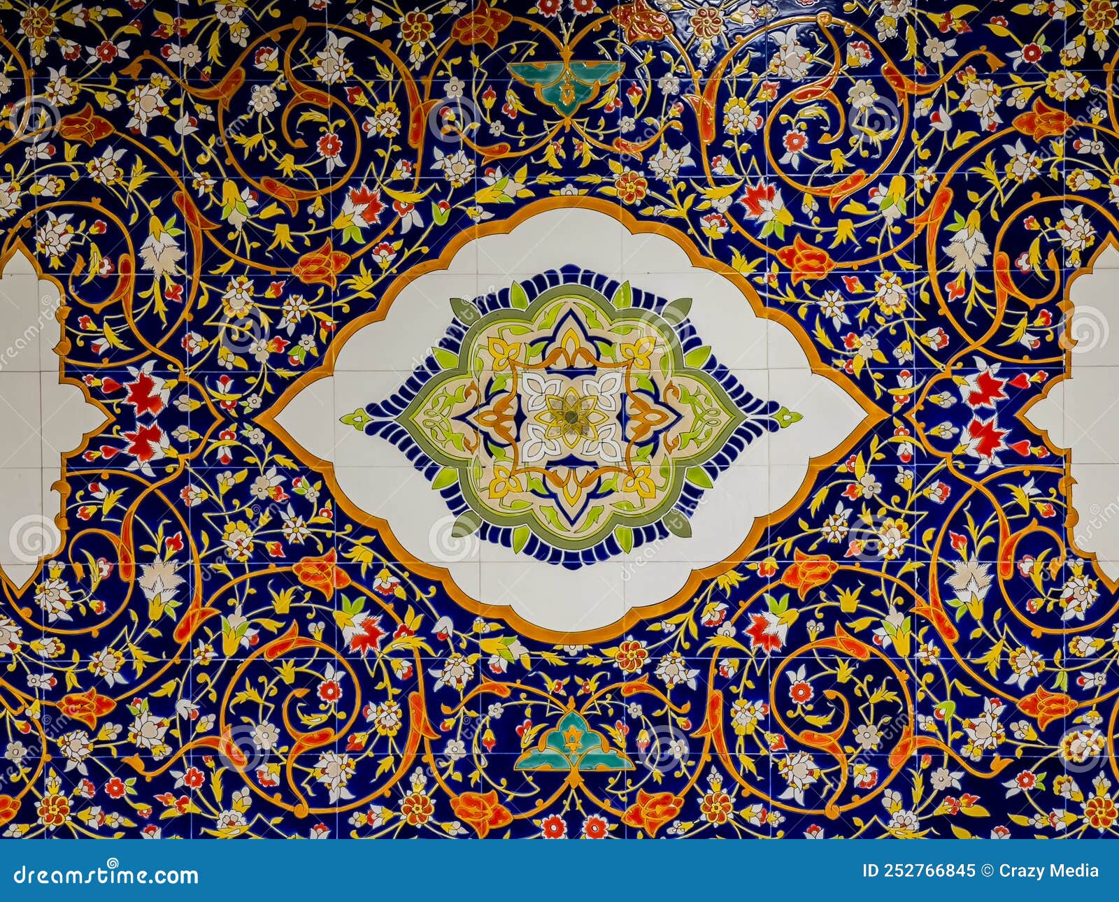 Iranian Regional Cultural Tile Work Example Stock Image - Image of ...