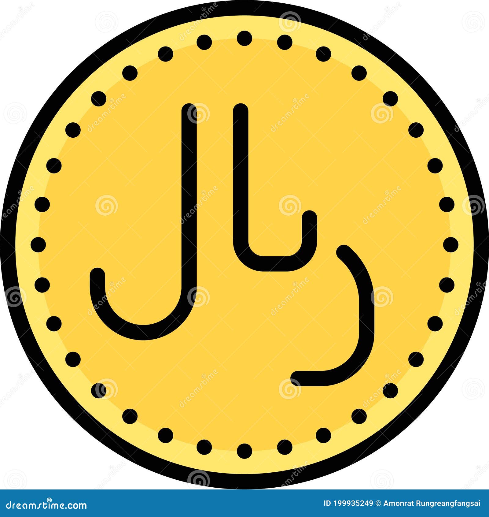 Iranian Rial Coin Icon, Currency of Iran Stock Vector - Illustration of ...