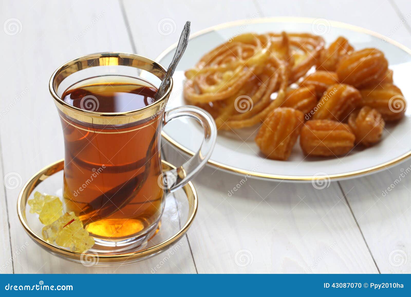 Iranian tea and sweets stock photo. Image of food, dough - 43087070