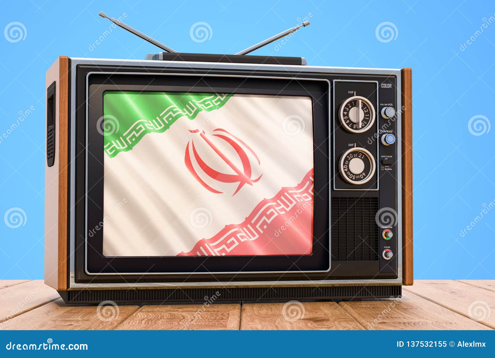 Iranian Television Concept, 3D Stock Illustration - Illustration of ...
