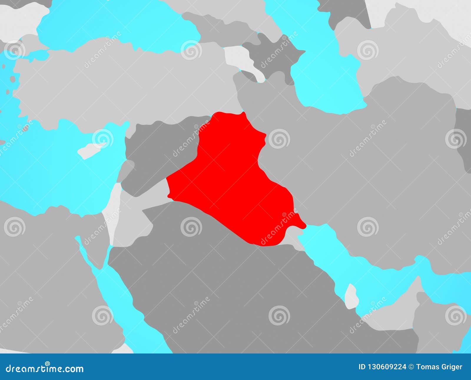 Iraq en mapa stock de ilustración. Ilustración de irak - 130609224