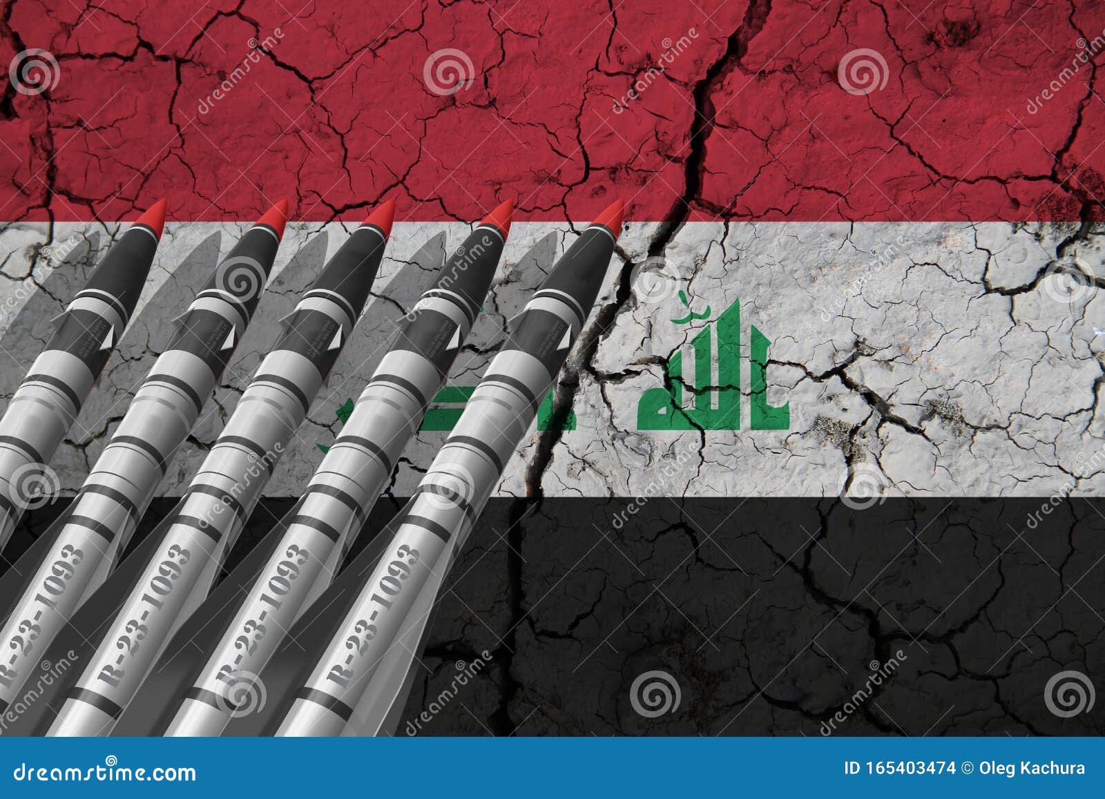 Iraq Flag on the Background Texture. Concept for Designer Solutions ...