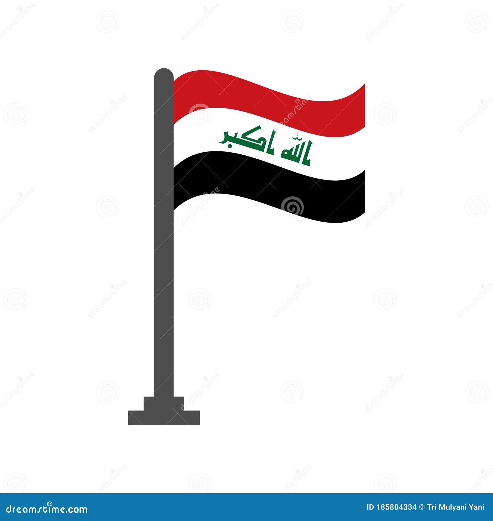 Iraq Flag Icon Vector Design Symbol of Country Stock Vector ...