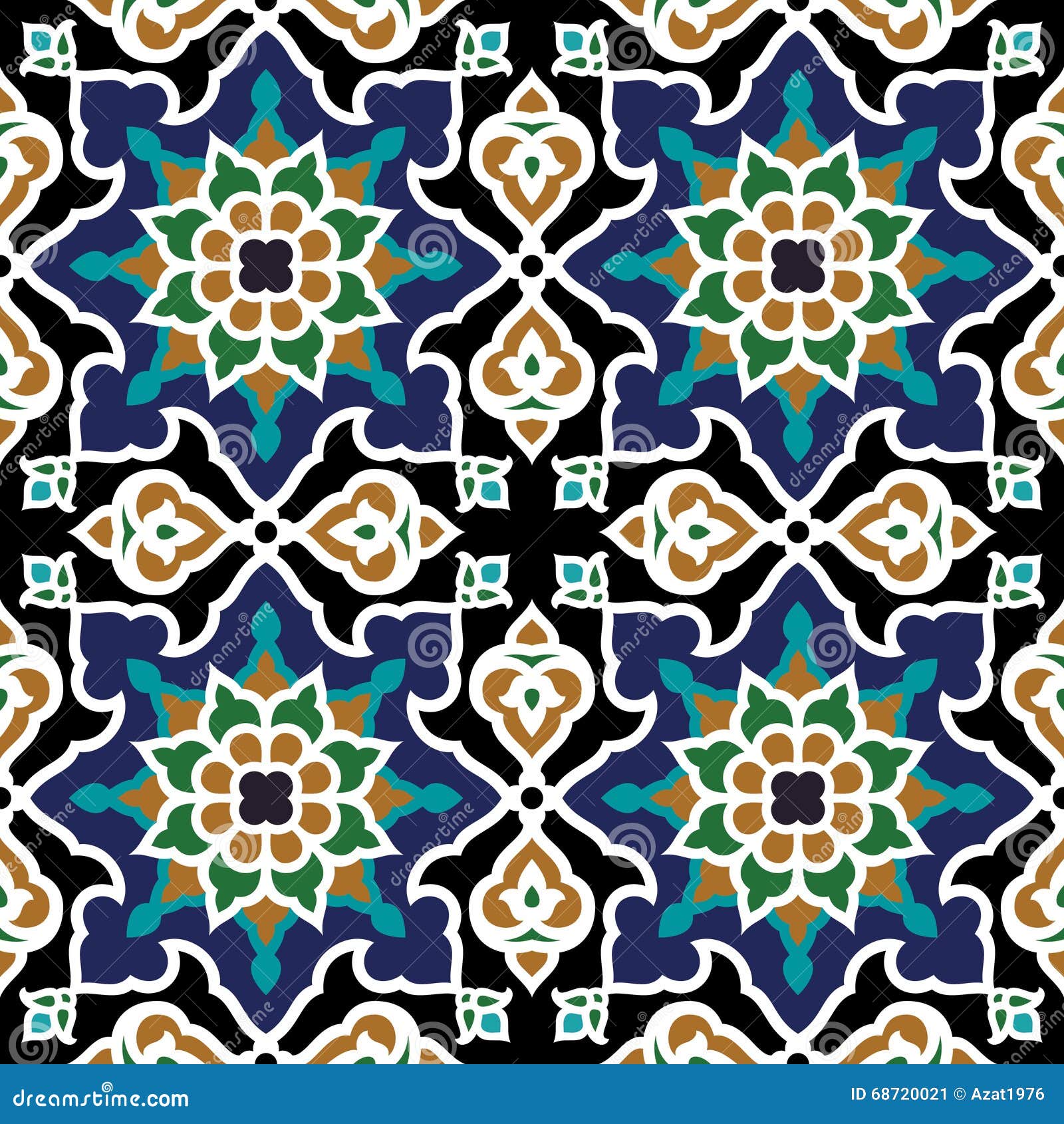 Iraq Floral Seamless Pattern Stock Vector - Illustration of decor ...