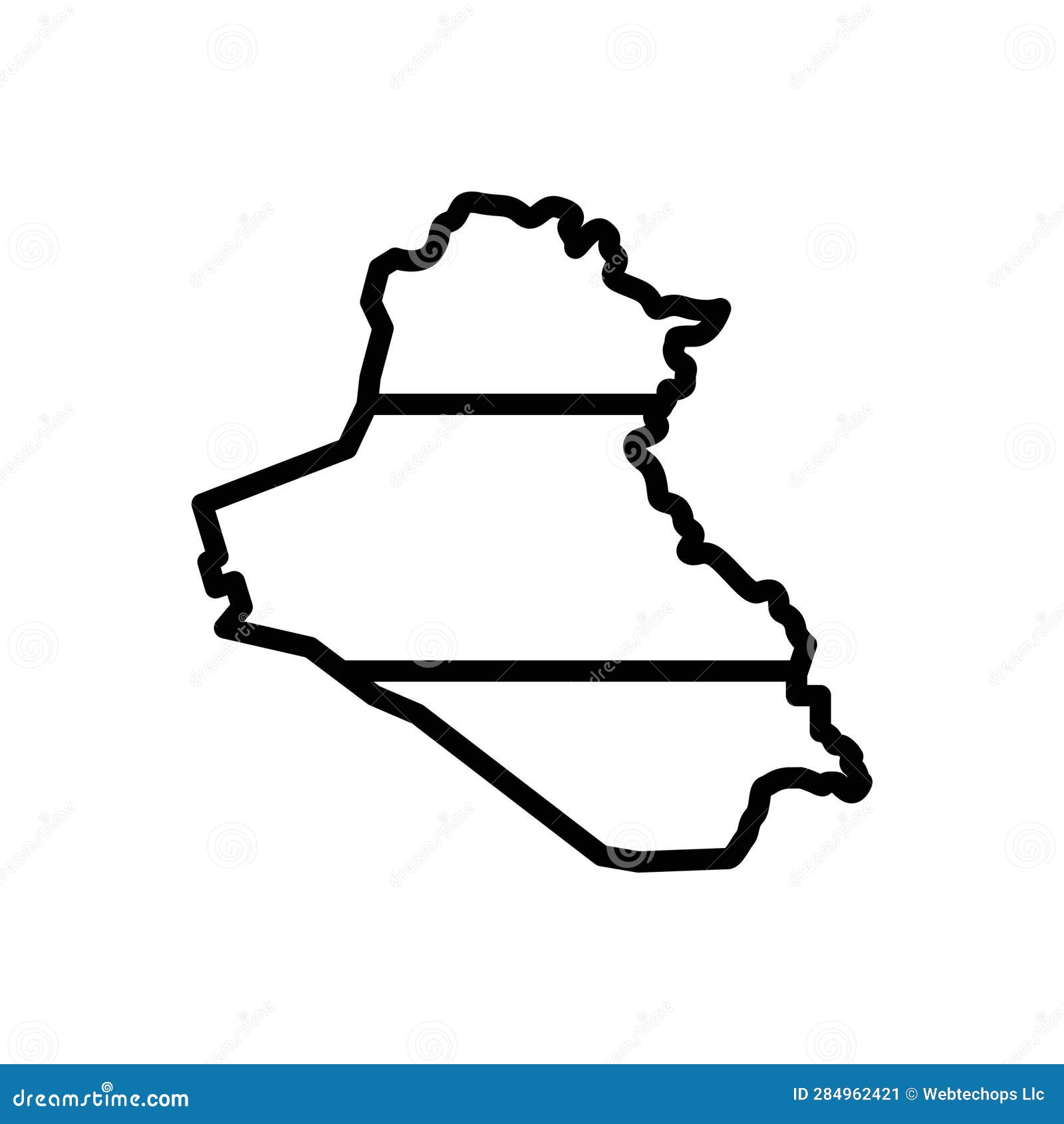 Black Line Icon for Iraq, Baghdad and Re3gion Stock Vector ...