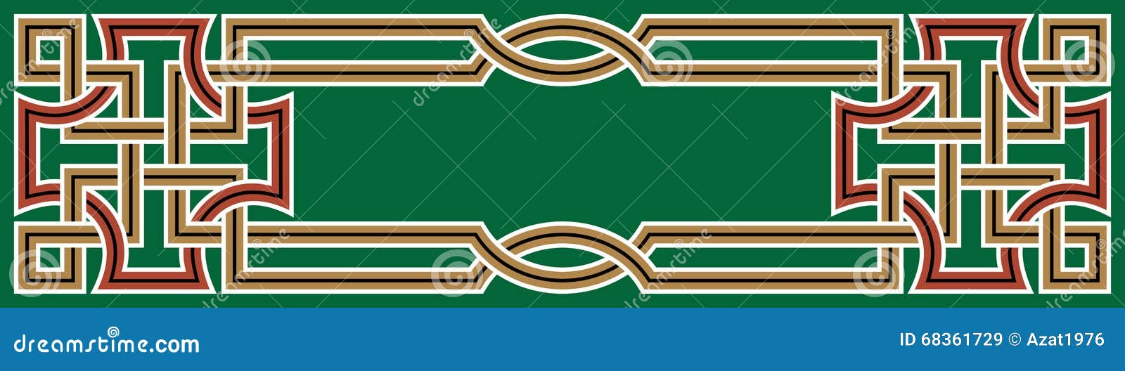 Iraq Interlaced Frame stock vector. Illustration of arabesque - 68361729