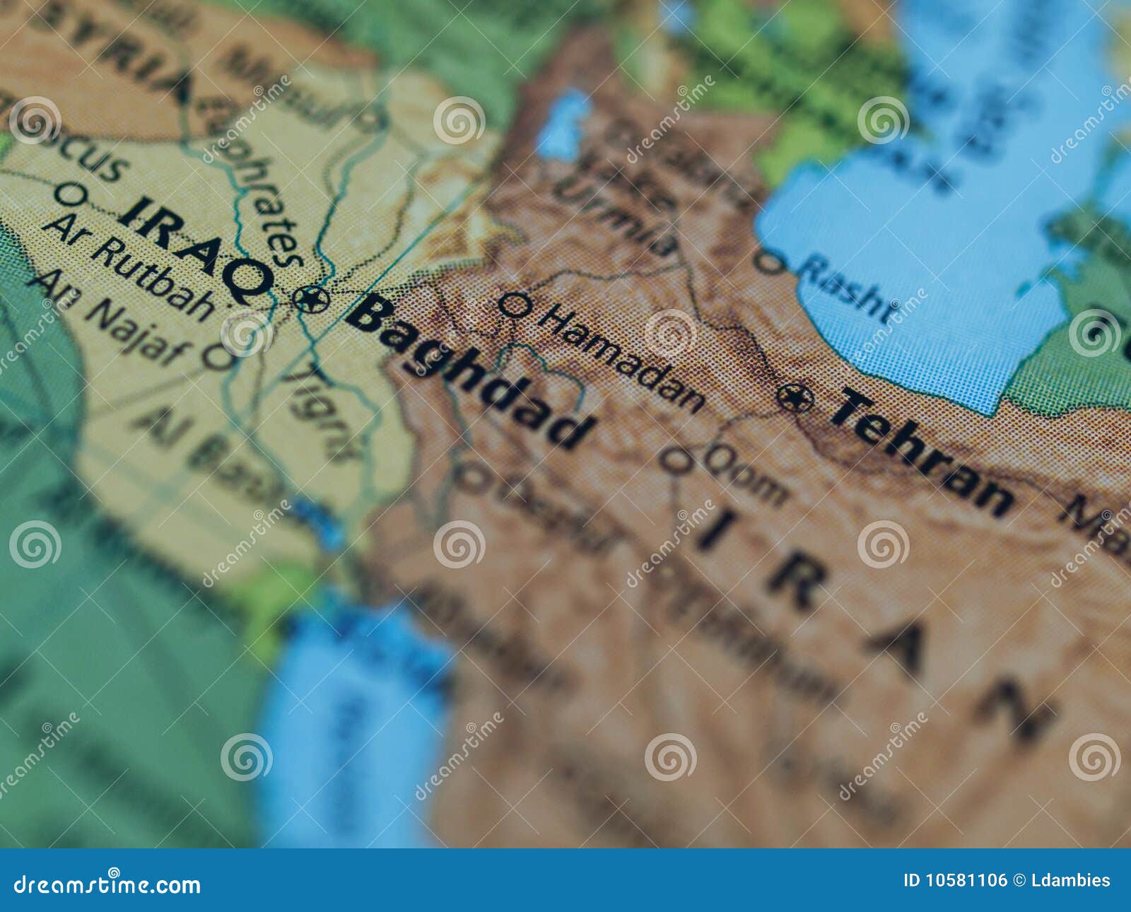 Iraq Iran map stock photo. Image of mesopotamia, borders - 10581106