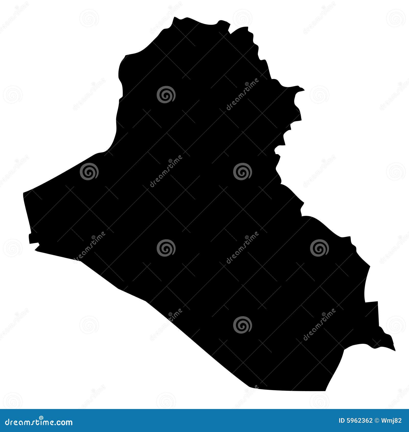 Iraq map stock vector. Illustration of vector, outline - 5962362