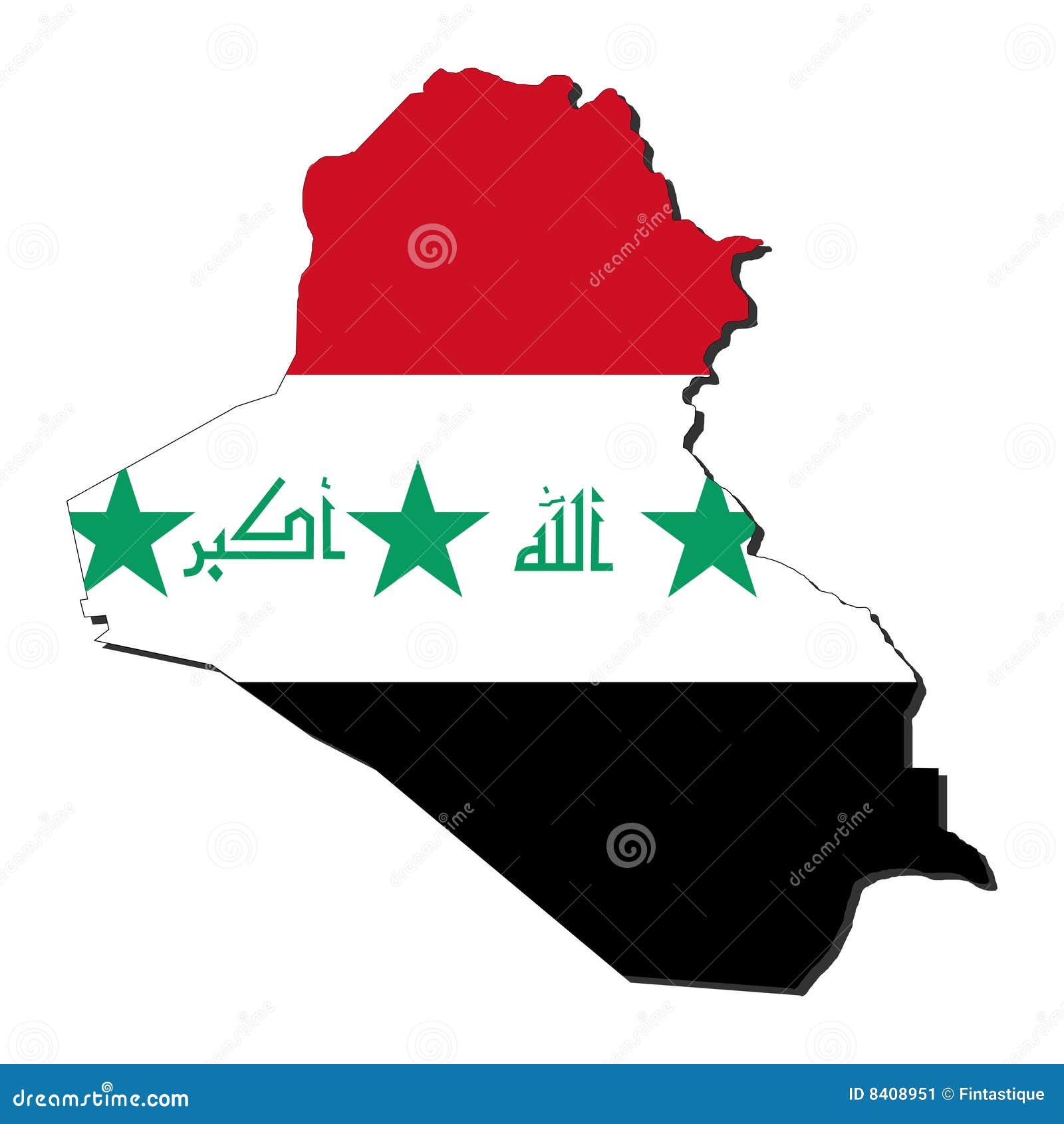 Iraq map flag stock vector. Illustration of land, iraq - 8408951
