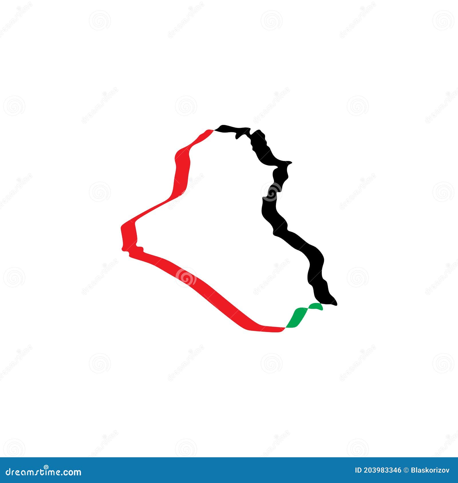 Iraq Map Icon Vector Symbol Element Stock Vector - Illustration of ...