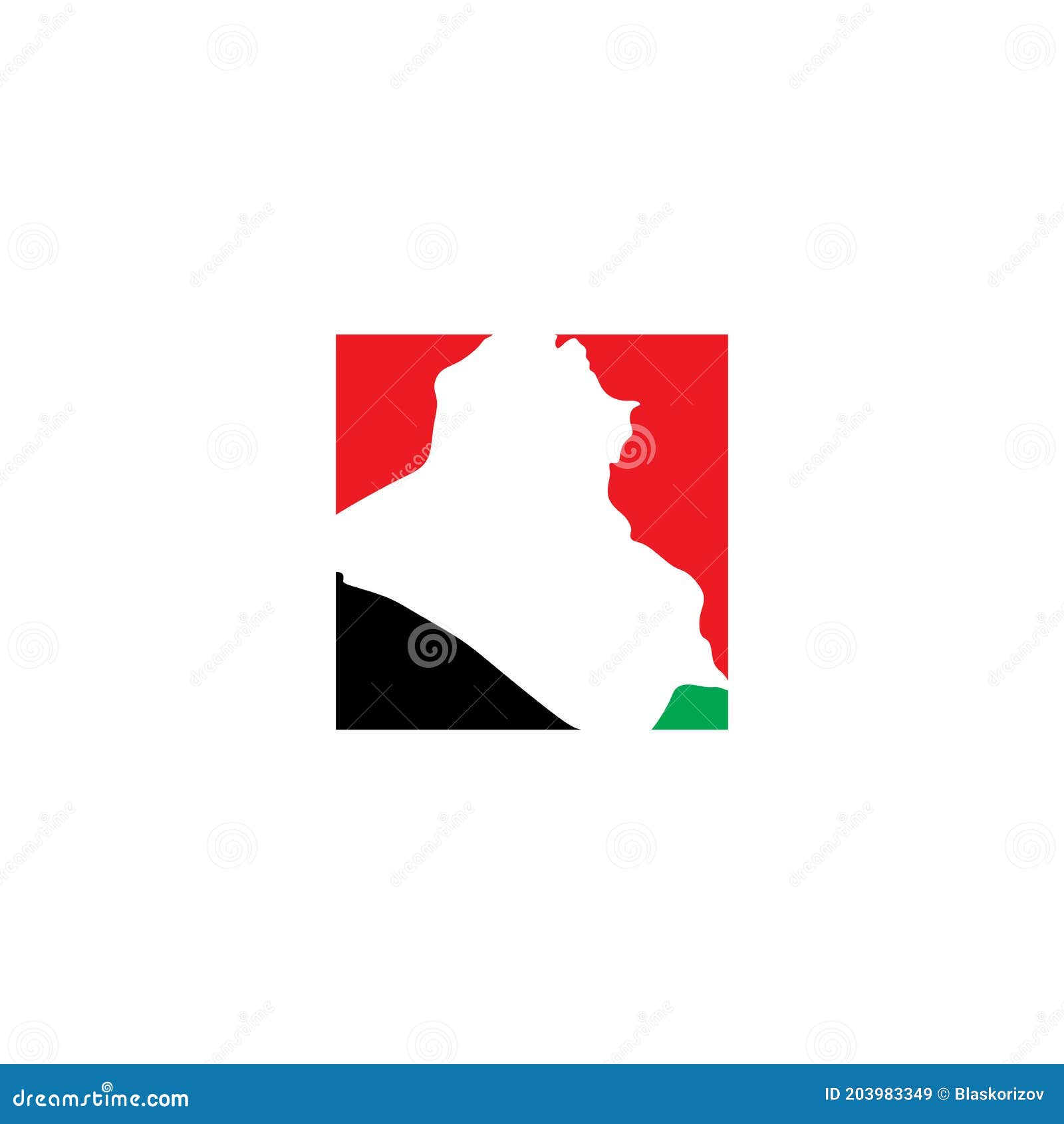 Iraq Map Logo Icon Vector Symbol Element Stock Vector - Illustration of ...