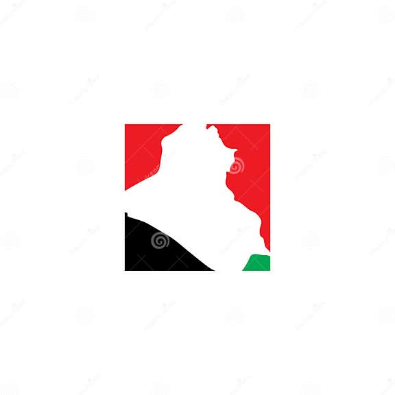 Iraq Map Logo Icon Vector Symbol Element Stock Vector - Illustration of ...