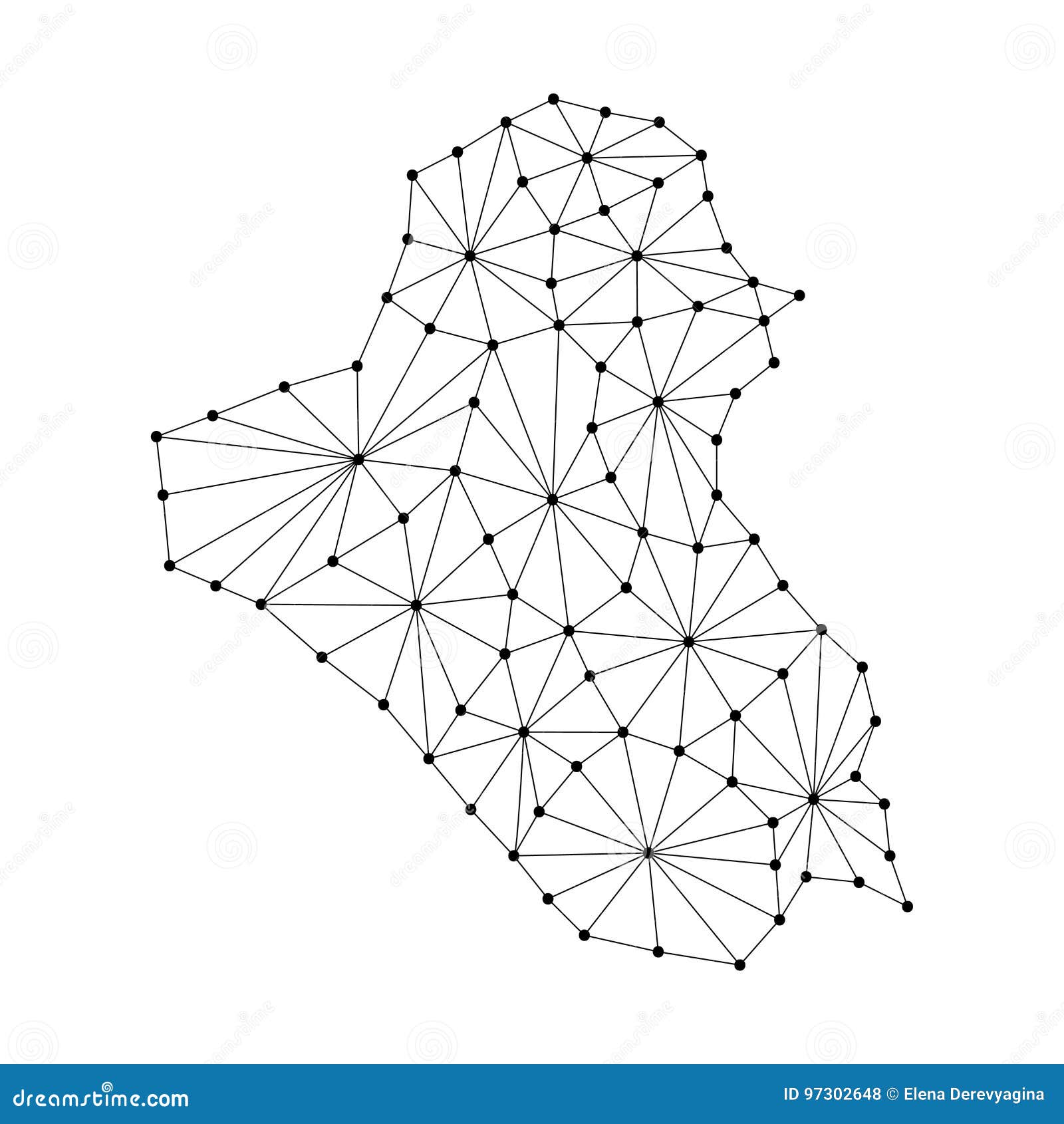 Iraq Network Map. Cartoon Vector | CartoonDealer.com #91321405