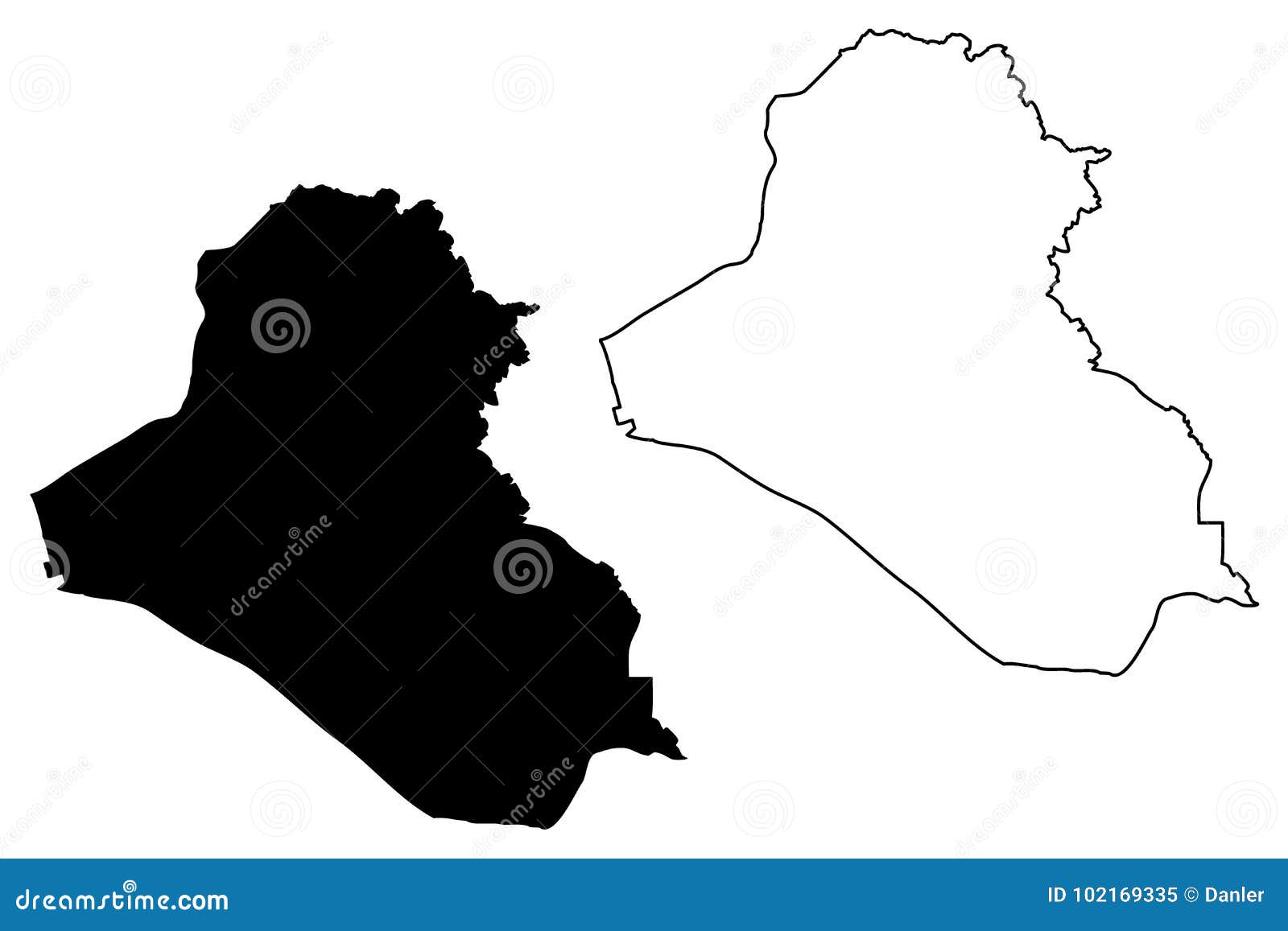 Iraq map vector stock vector. Illustration of land, geography - 102169335