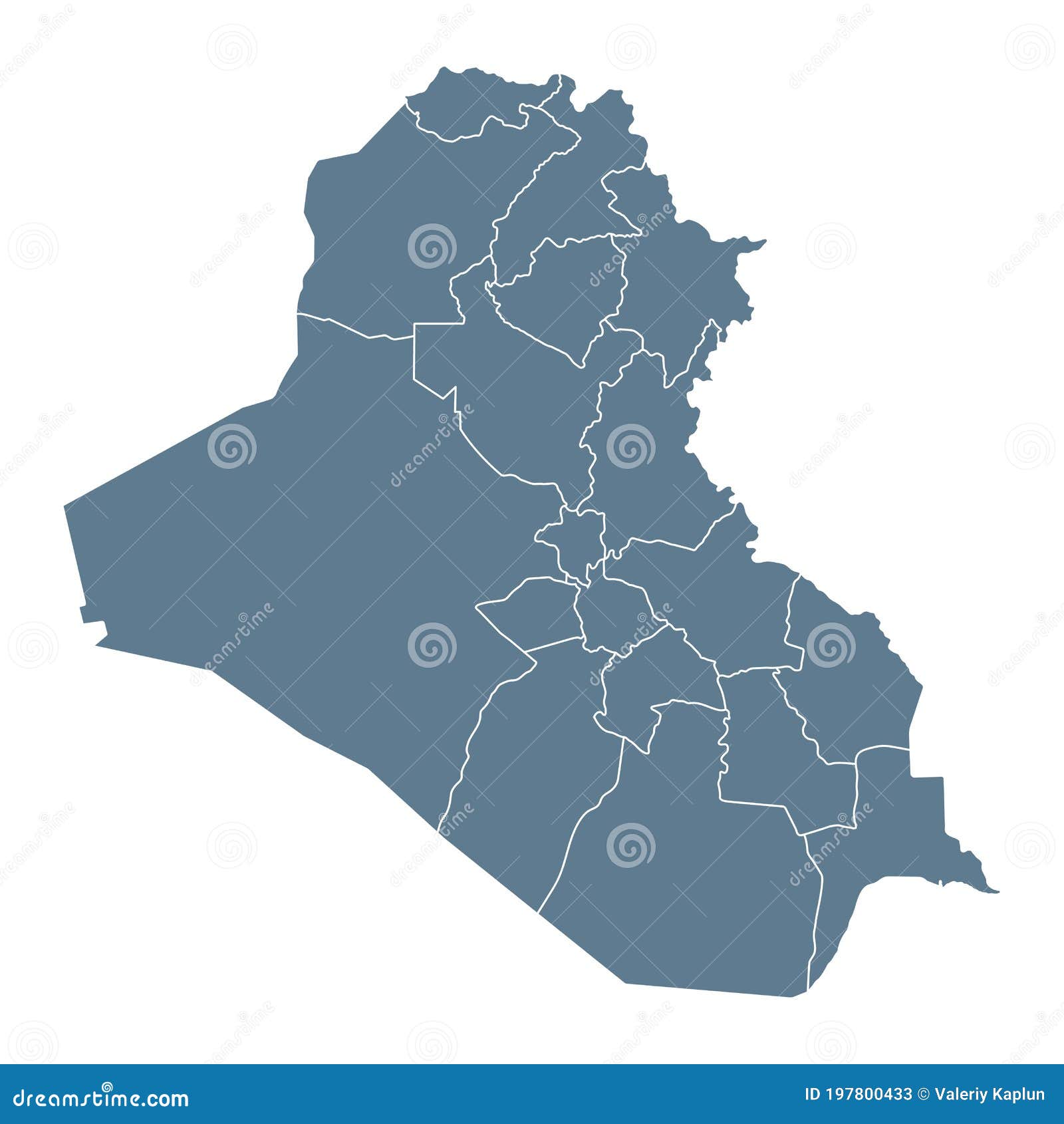 Iraq Map. State And District Map Of Iraq. Administrative Map Of Iraq ...