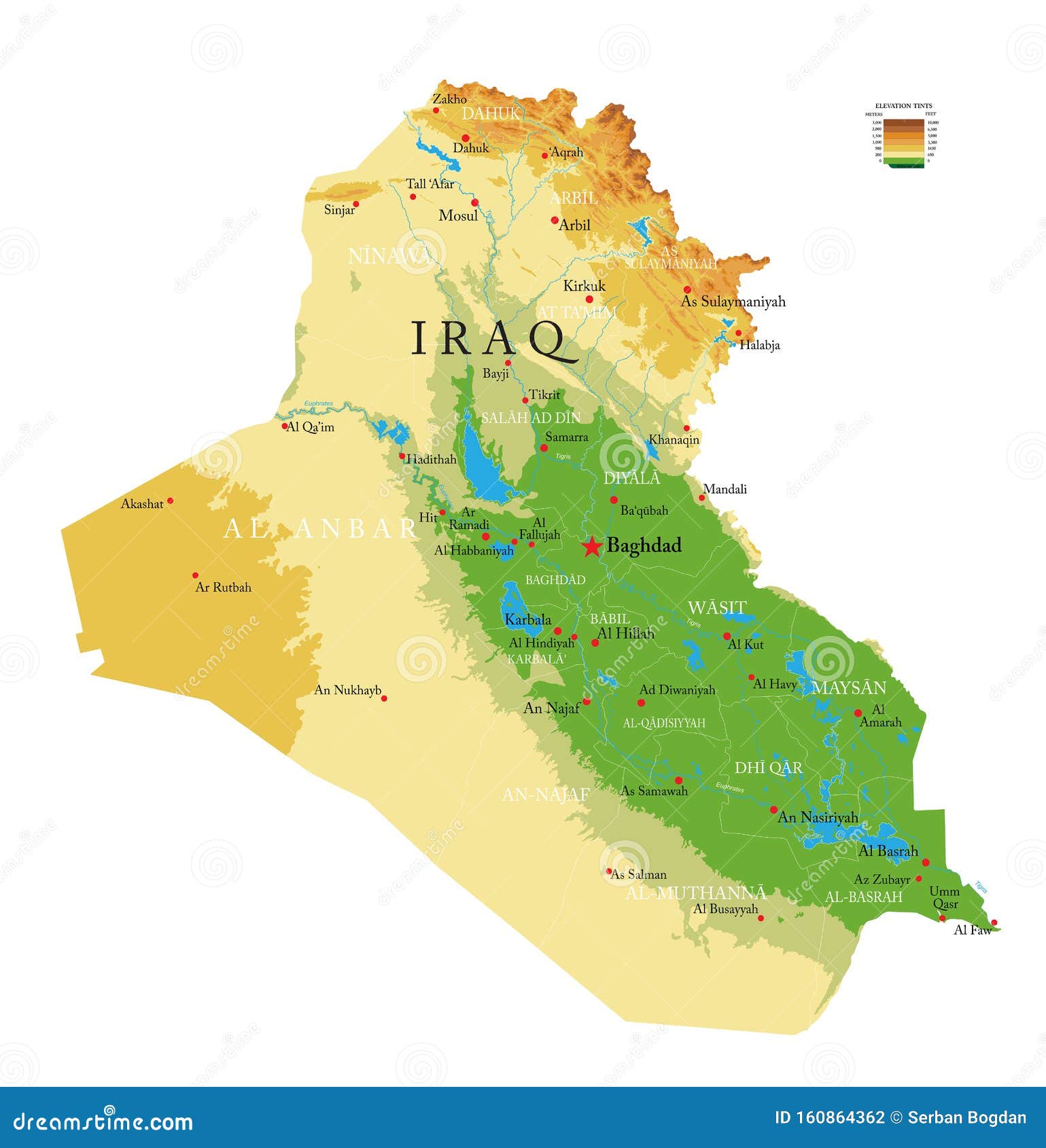 Iraq Map Royalty-Free Stock Photo | CartoonDealer.com #191435445