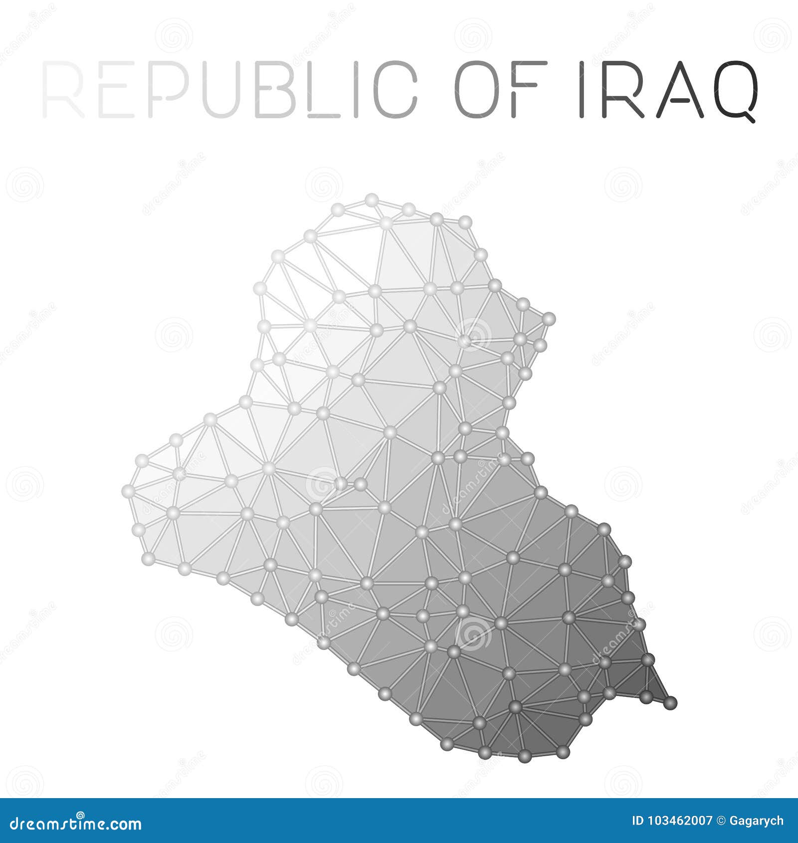 Iraq Map Connections Collage Cartoon Vector | CartoonDealer.com #122137243