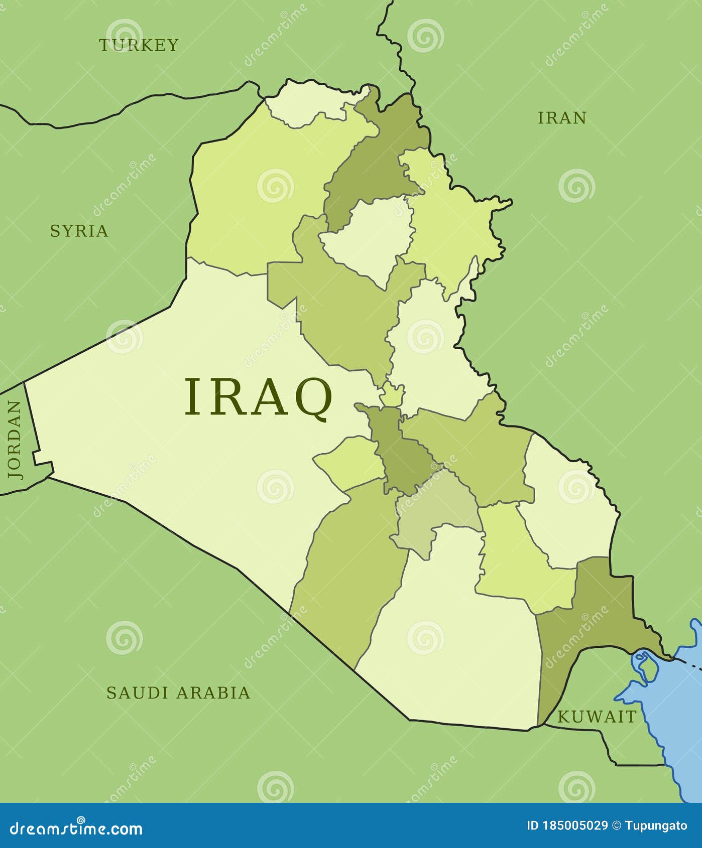 Iraq provinces stock vector. Illustration of provinces - 185005029