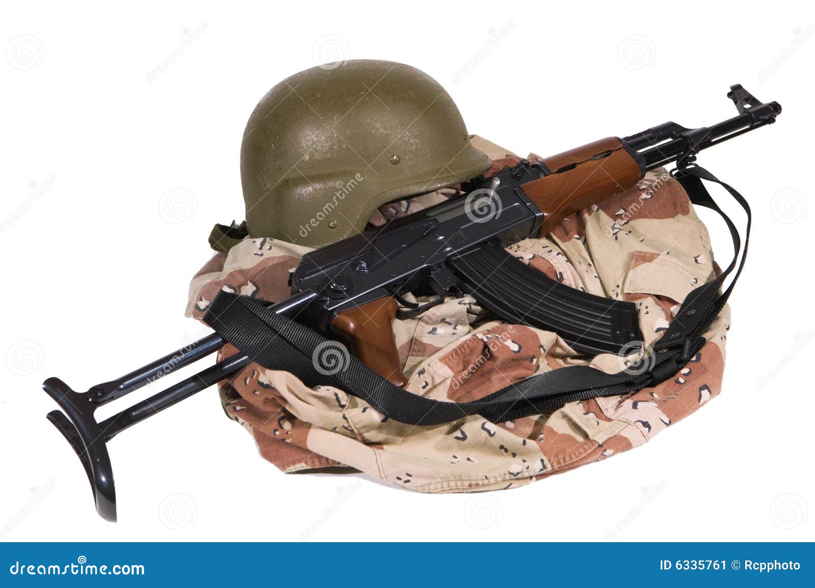 Iraqi Army Uniform and AK47 Rifle Stock Image - Image of civil, weapon ...