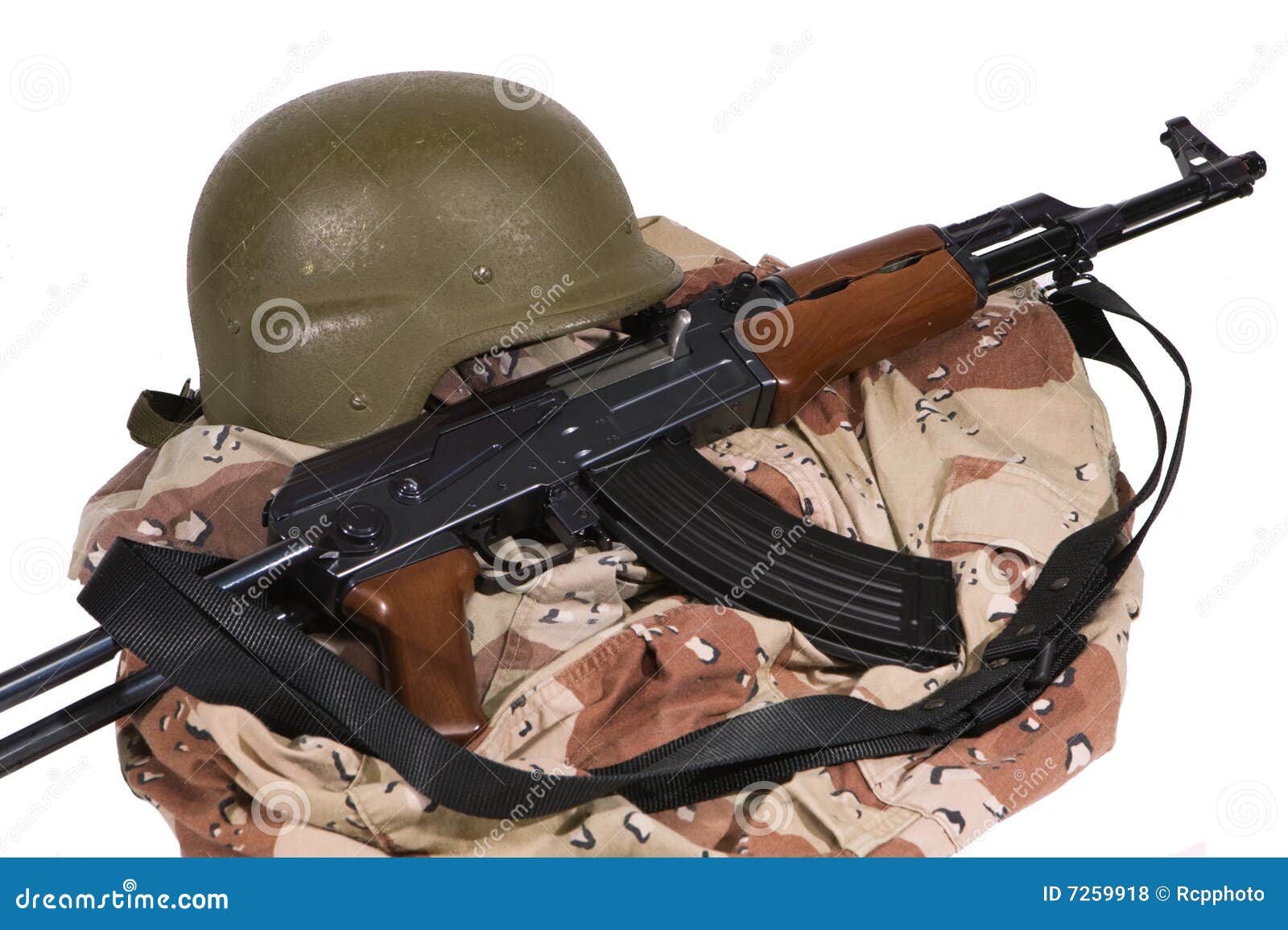 Iraqi Army Uniform and AK47 Rifle Stock Photo - Image of rifle, shock ...