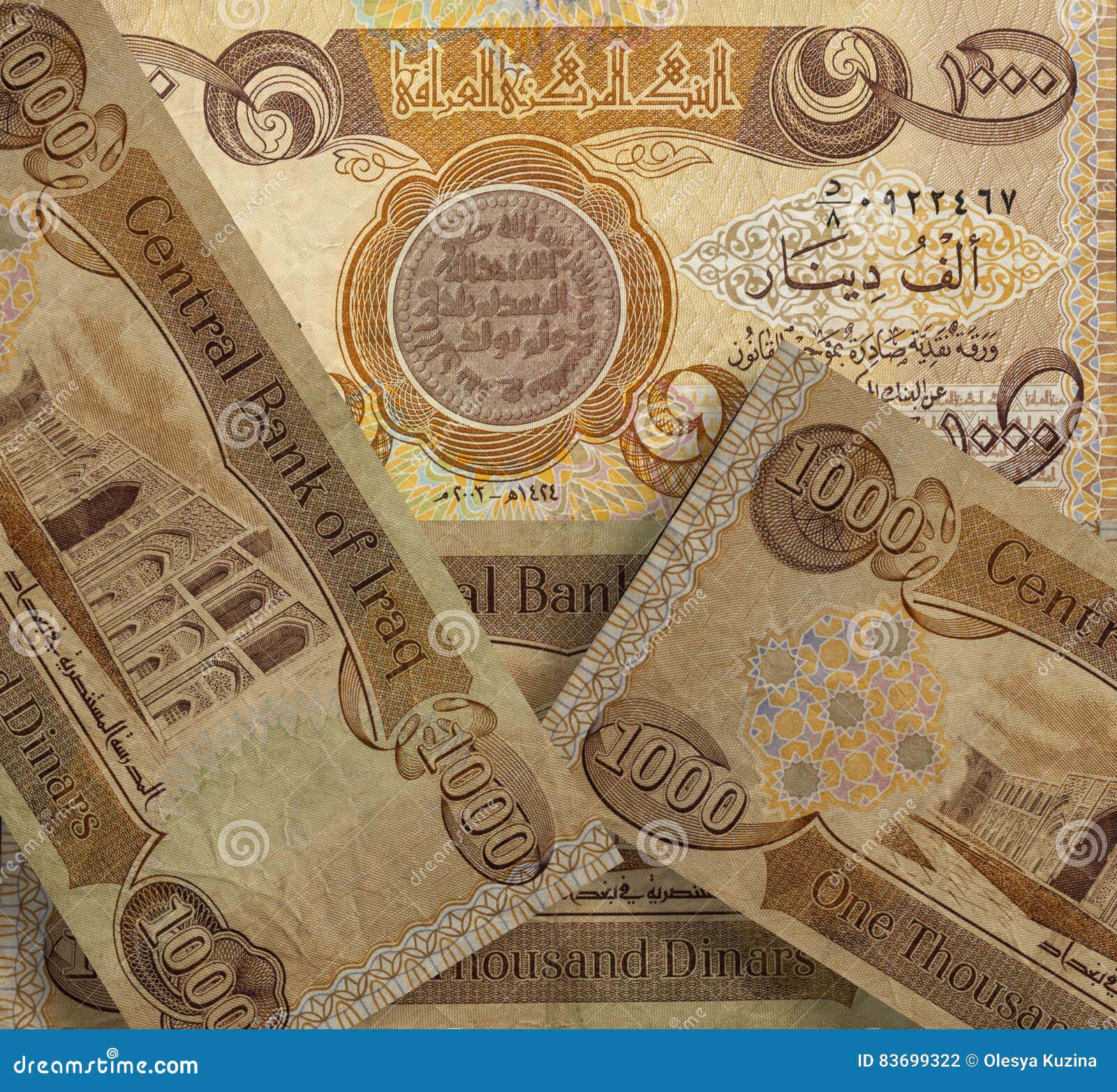 Iraqi banknotes stock photo. Image of dinar, contribution - 83699322