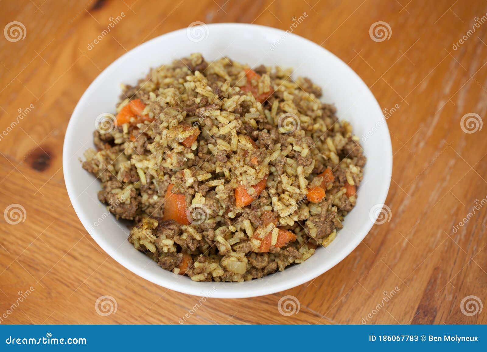 A Iraqi Carrot Rice a Typical Dish Served with Minced Beef Stock Image ...
