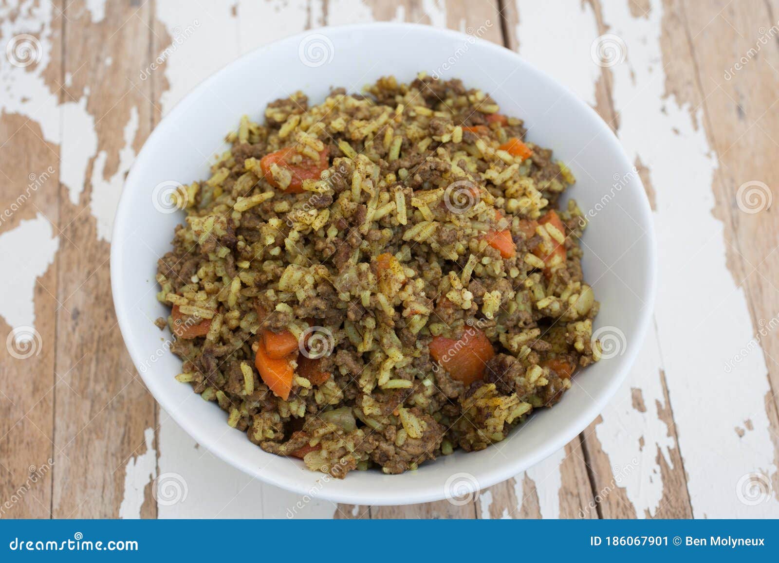 Iraqi Carrot Rice a Typical Dish Served with Minced Beef Stock Image ...