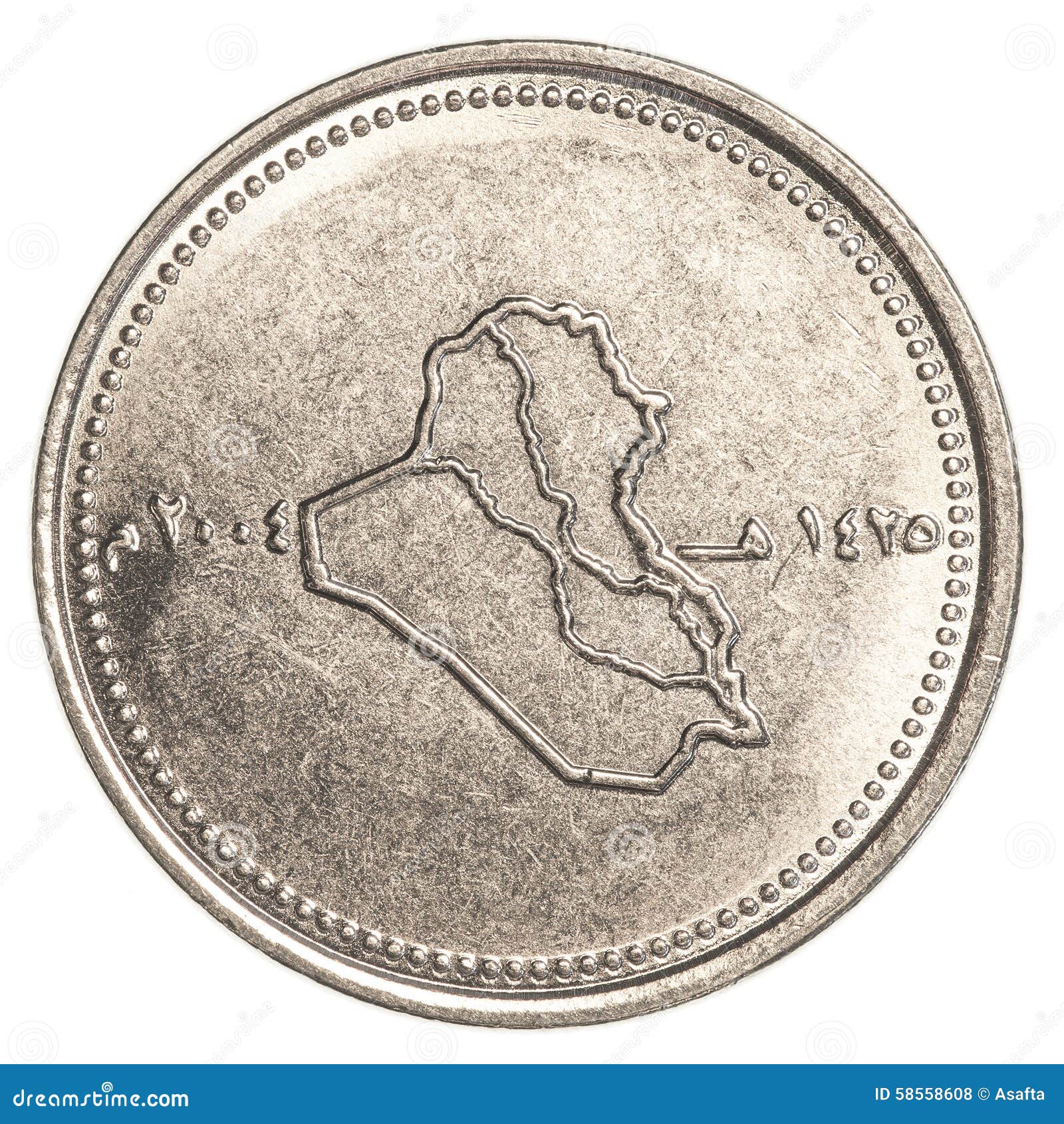 100 iraqi dinars coin stock photo. Image of rich, money - 58558608