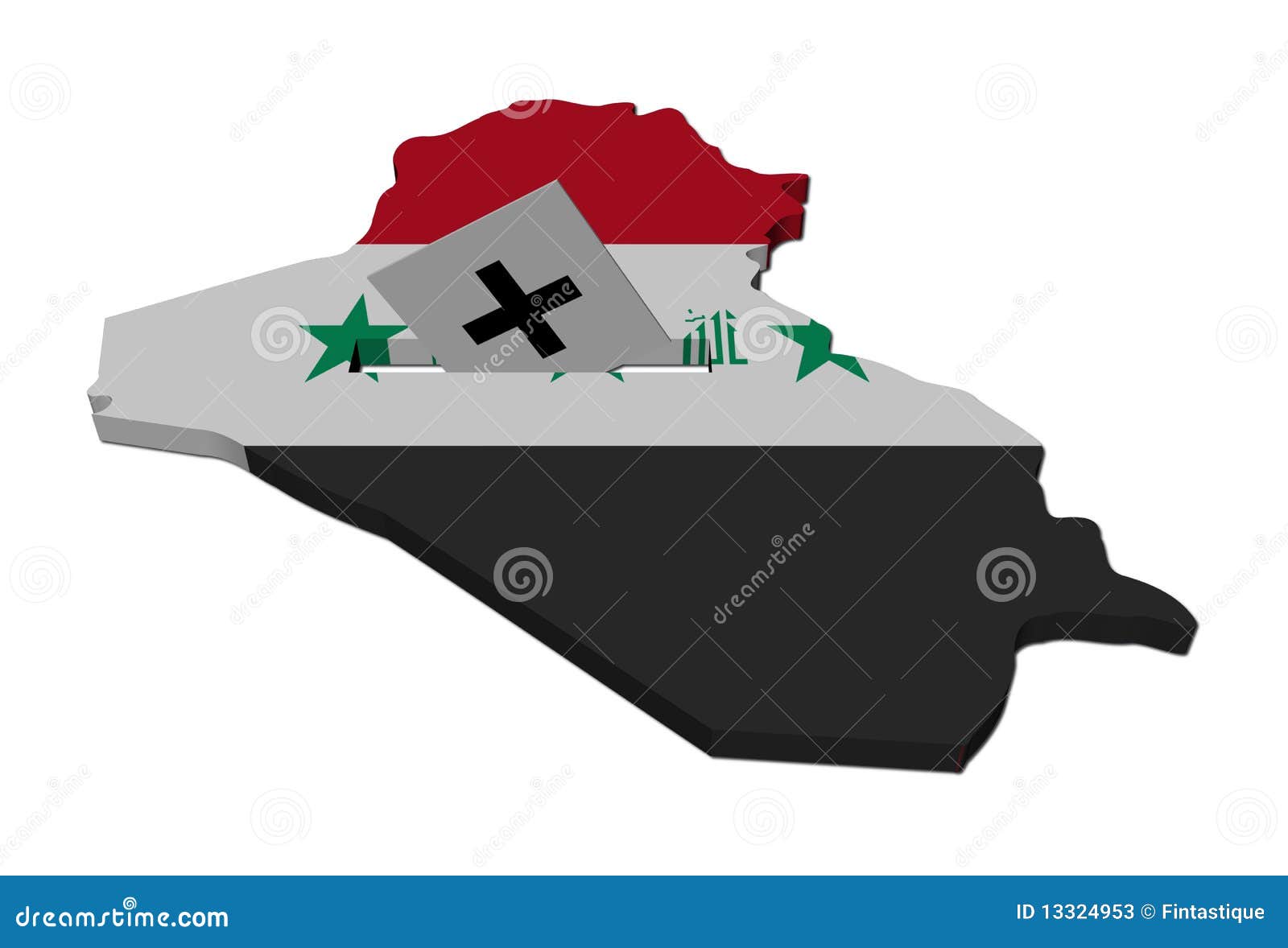 Iraqi Election Map with Ballot Paper Stock Illustration - Illustration ...
