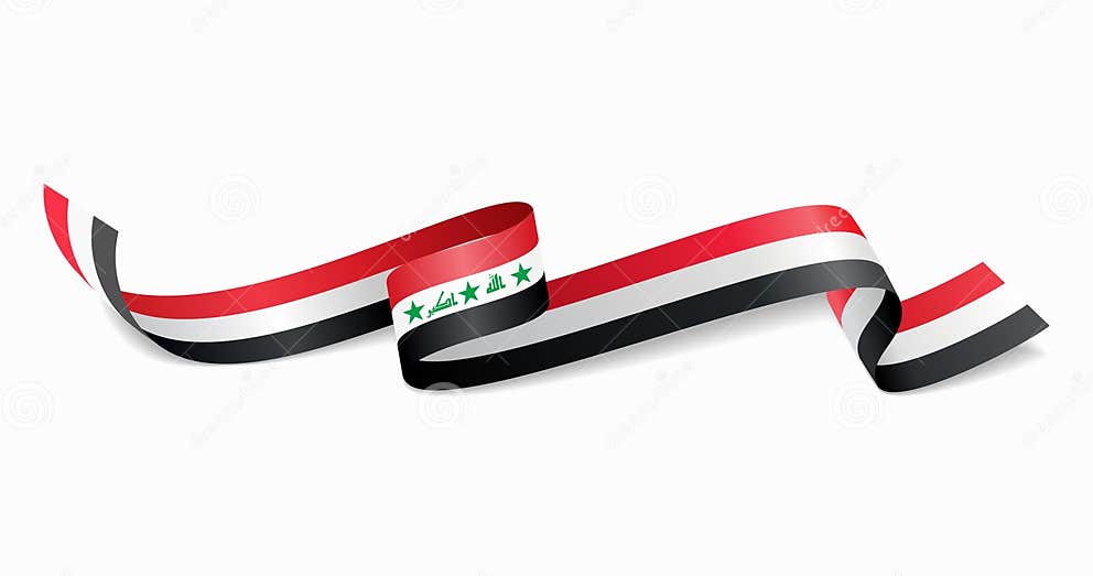 Iraqi Flag Wavy Abstract Background. Vector Illustration. Stock Vector ...