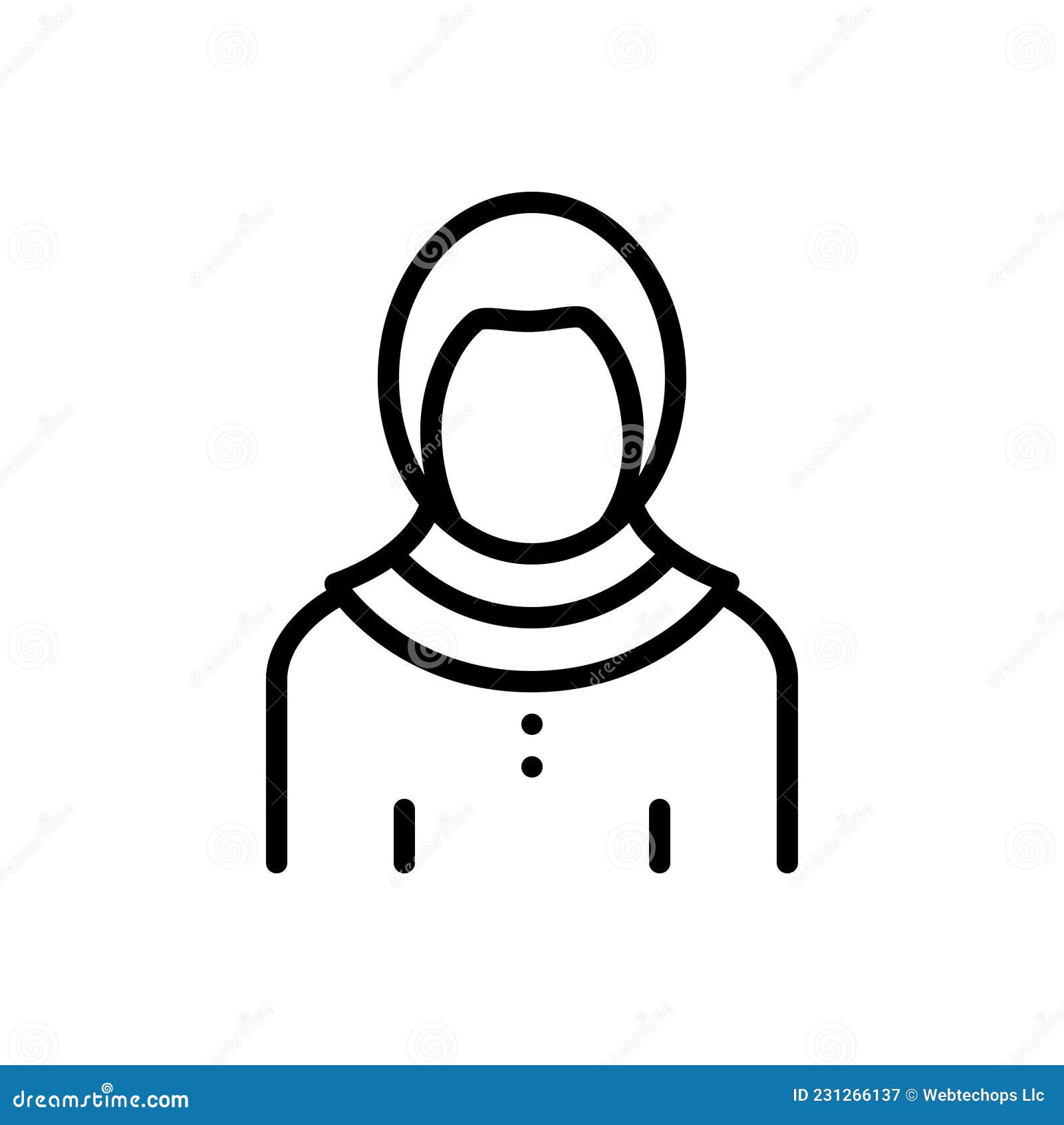 Black Line Icon for Iraqi, Homeless and Woman Stock Vector ...