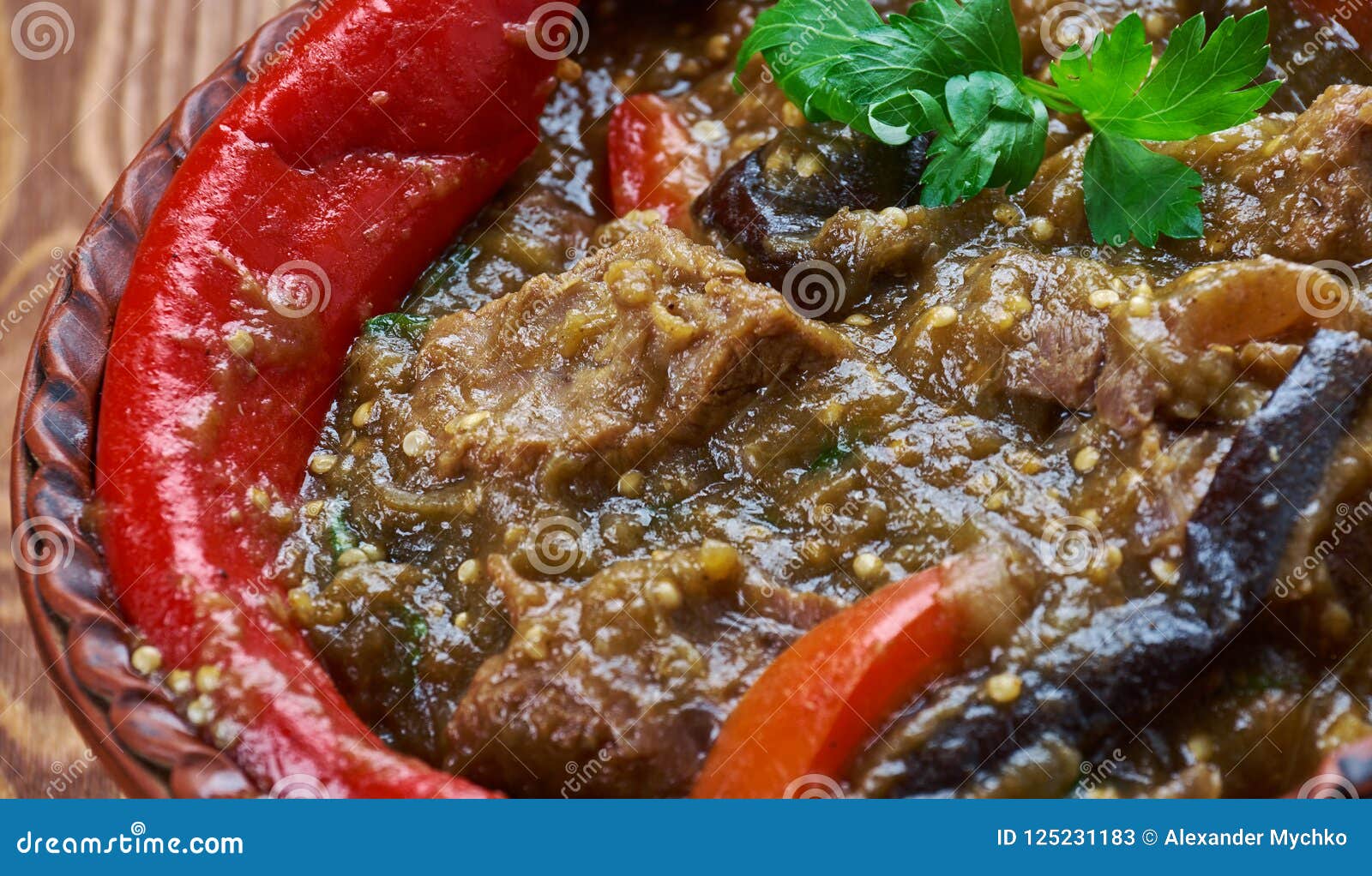 Iraqi Eggplant And Seitan Stew Royalty-Free Stock Photography ...
