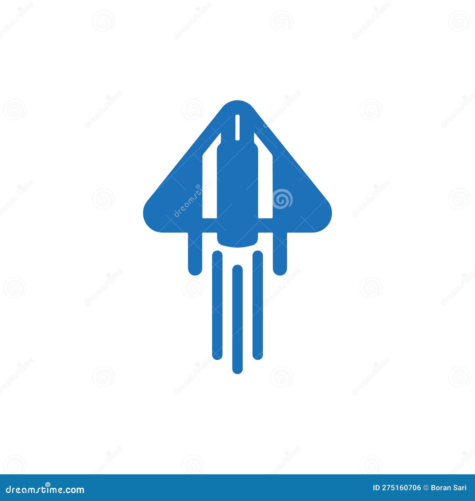 Rising Rocket Logo Set Target Act Symbol Stock Vector - Illustration of ...