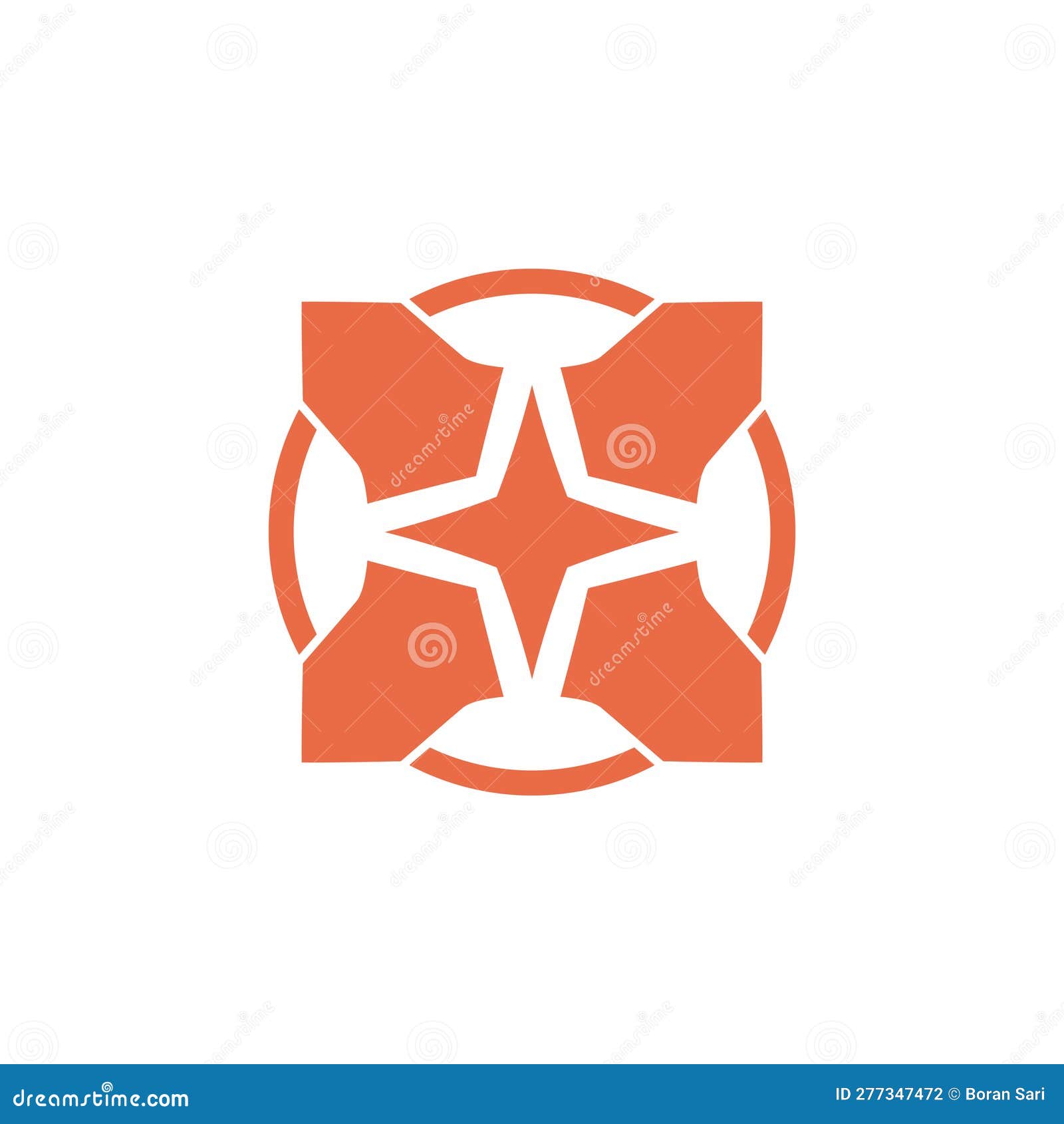 Vector Icon 4 Corners Luck Symbol Good Deeds Logo Stock Vector ...