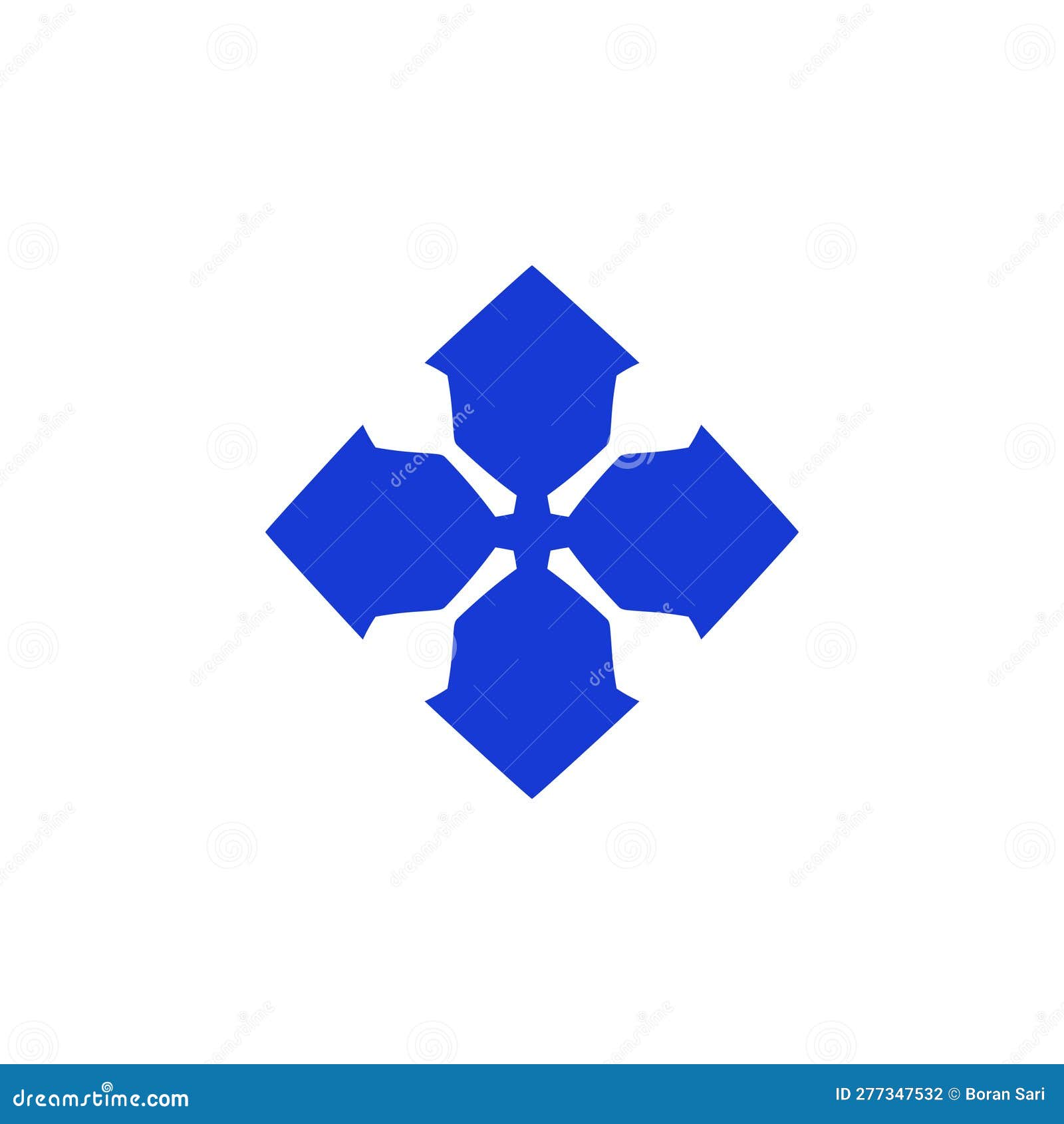 Vector Icon 4 Corners Luck Symbol Good Deeds Logo Stock Vector ...