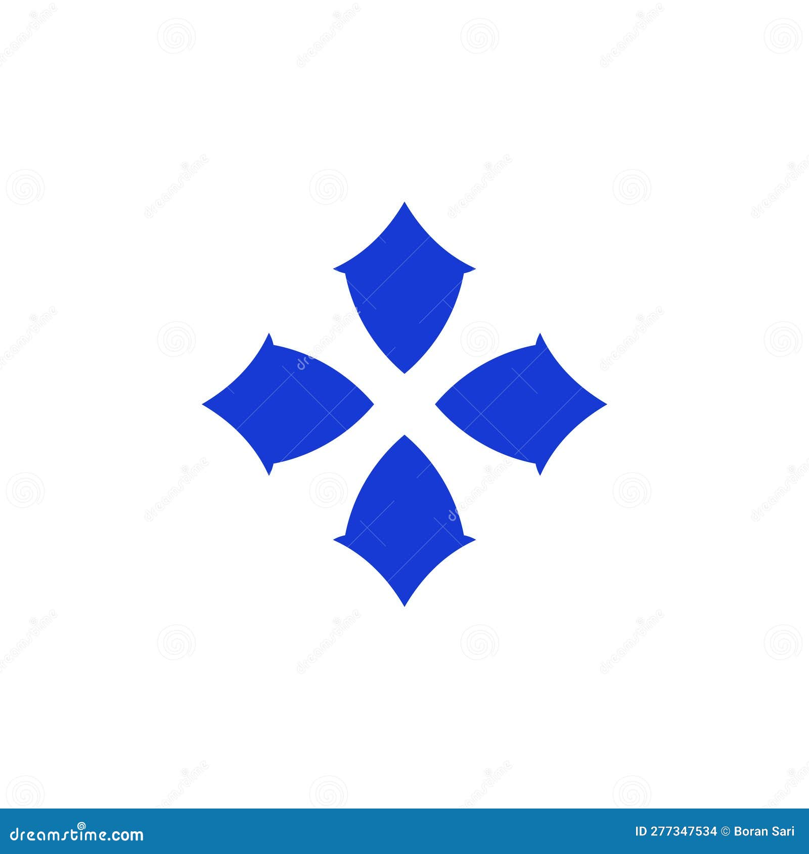 Vector Icon 4 Corners Luck Symbol Good Deeds Logo Stock Vector ...