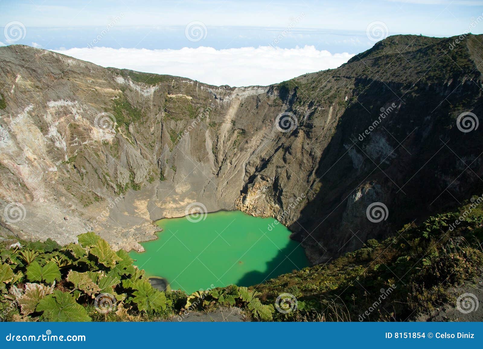 Irazu Volcano Crater stock photo. Image of mountainous - 8151854