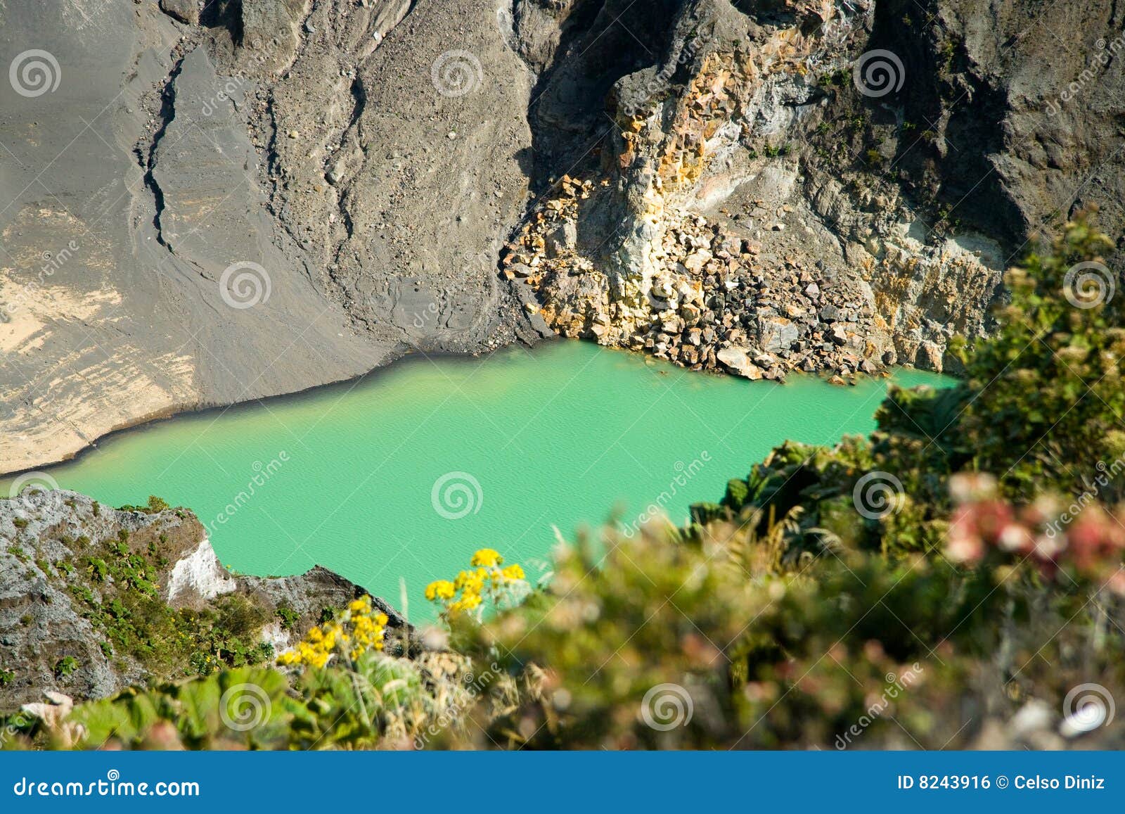 Crater Of Irazu Volcano National Park In Costa Rica From Viewer Spot ...