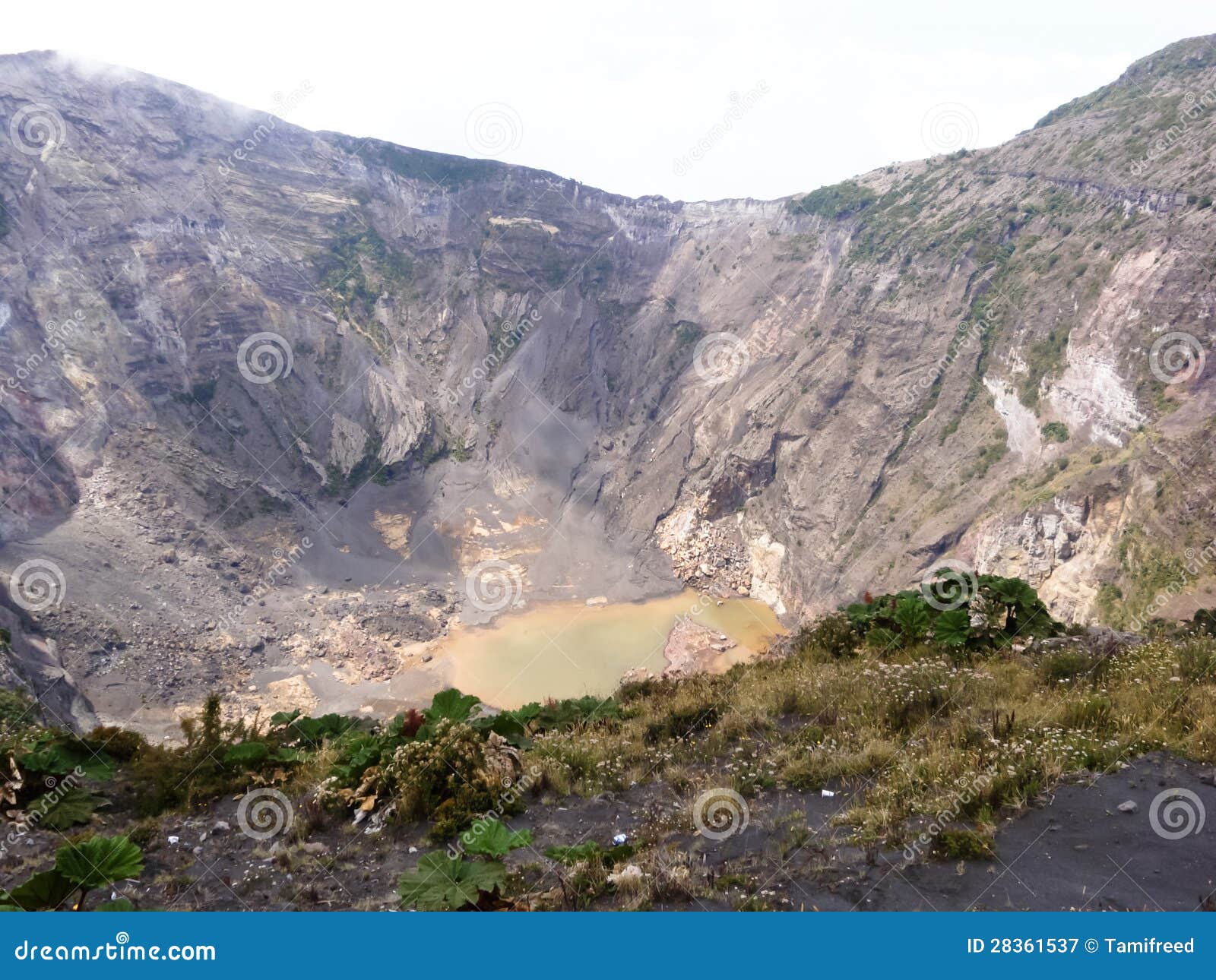 Irazu Volcano Crater stock image. Image of clean, scenic - 28361537