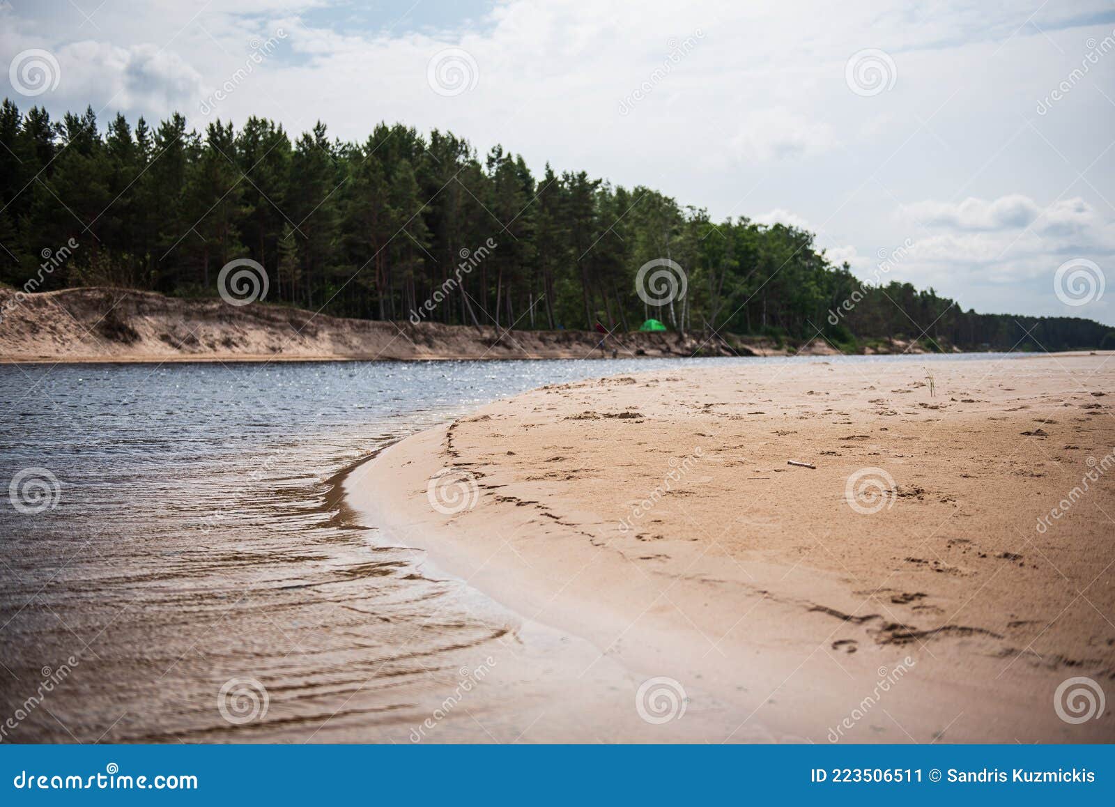 The Irbe River Flows into the Baltic Sea Stock Image - Image of blue ...