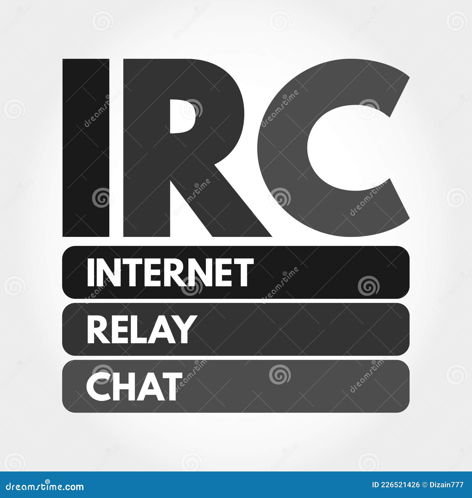 IRC - Internet Relay Chat Acronym, Technology Concept Background Stock ...