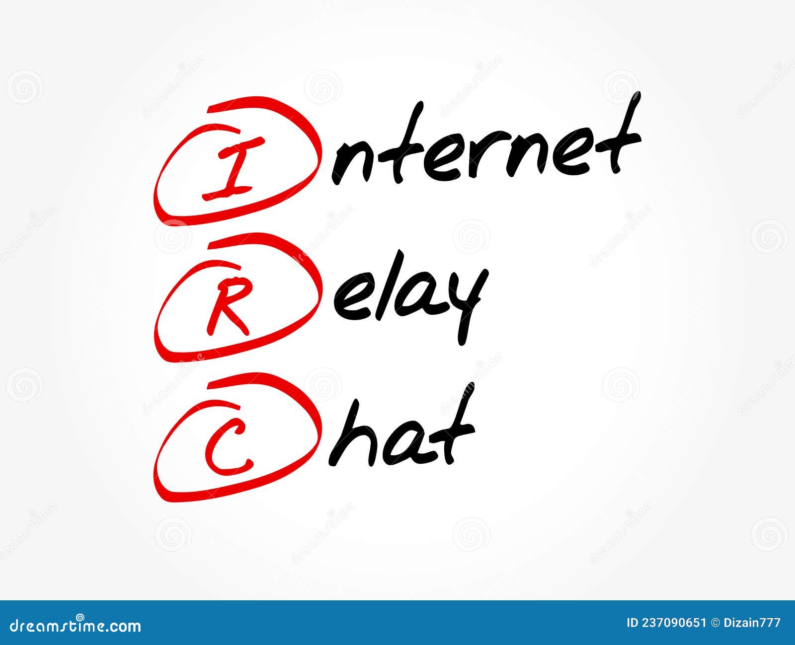 IRC - Internet Relay Chat Acronym, Technology Concept Background ...