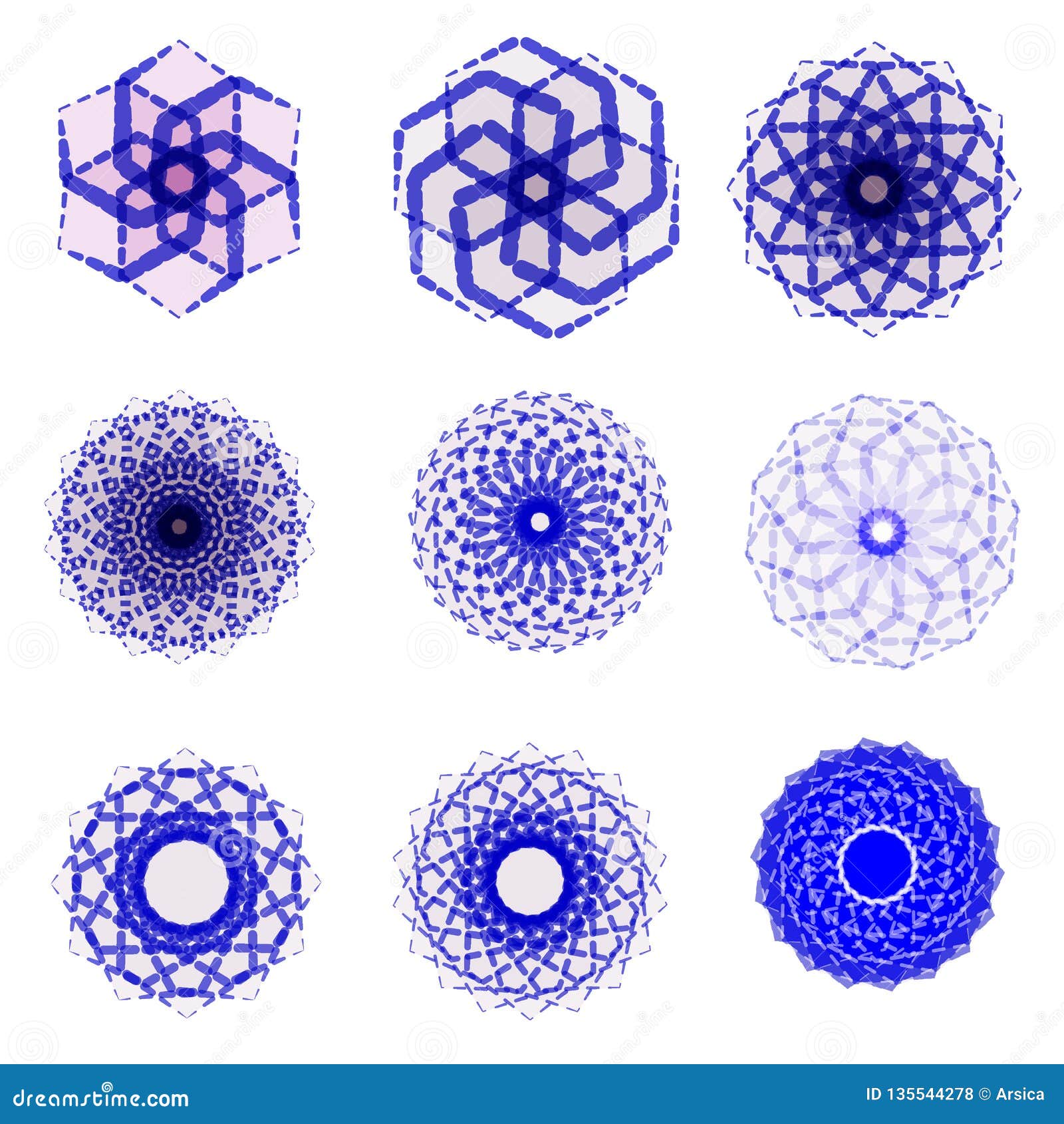 Ircular Design Elements Spirograph Stock Vector - Illustration of ...