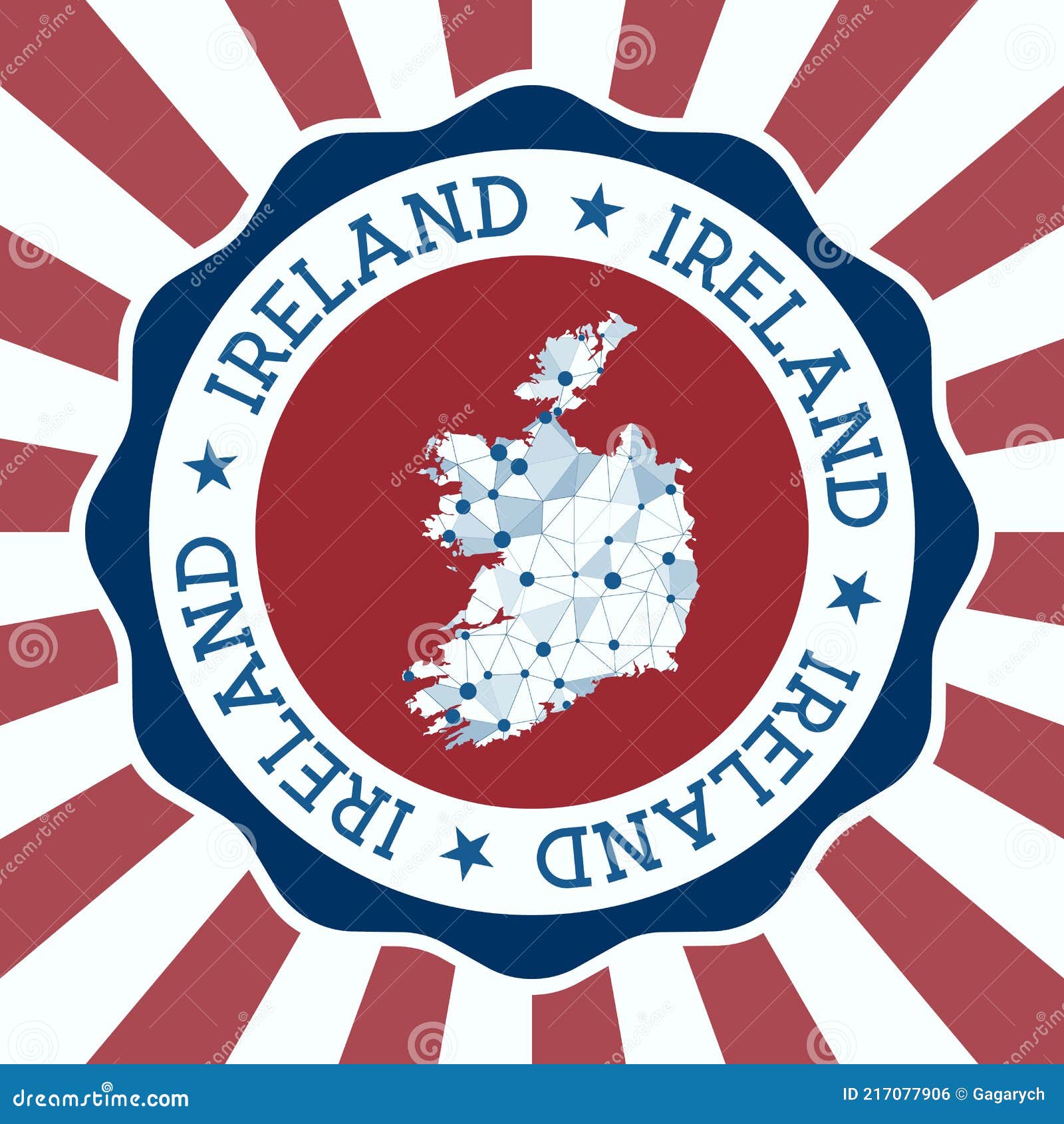 Ireland Badge. stock vector. Illustration of infochart - 217077906