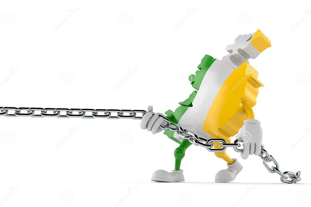 Ireland Character Pulling Chain Stock Illustration - Illustration of ...